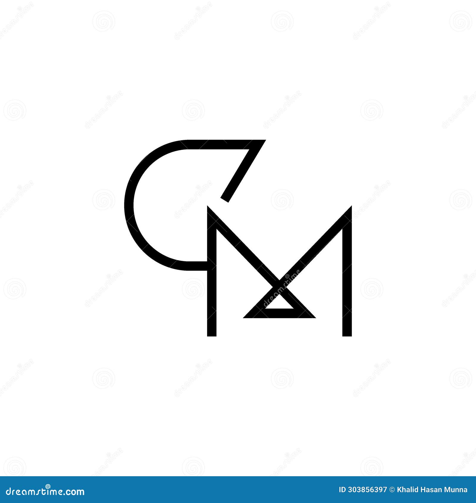 Minimal Letters CM Logo Design Stock Vector - Illustration of alphabet ...