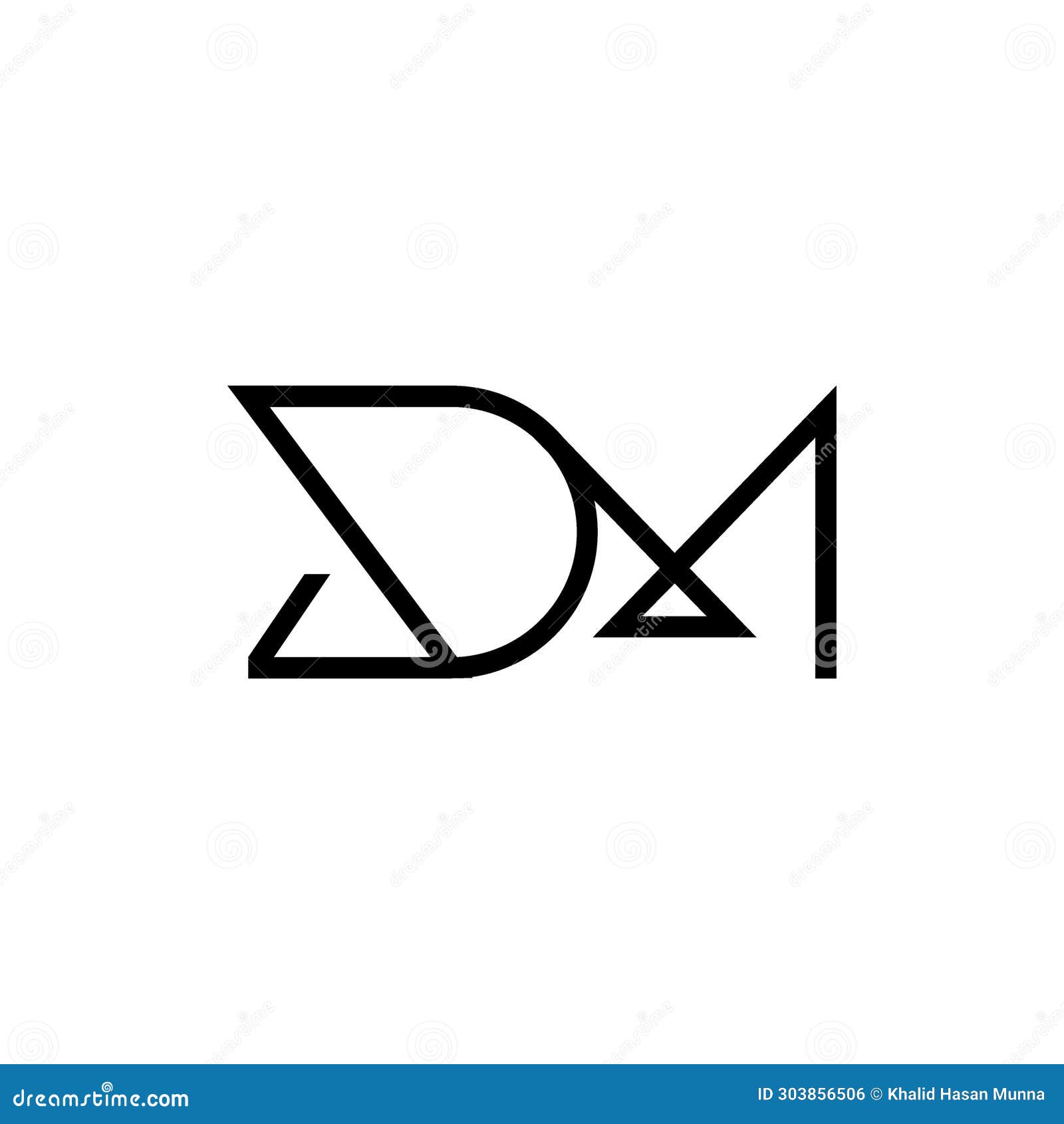 Minimal Letters DM Logo Design Stock Vector - Illustration of icon ...