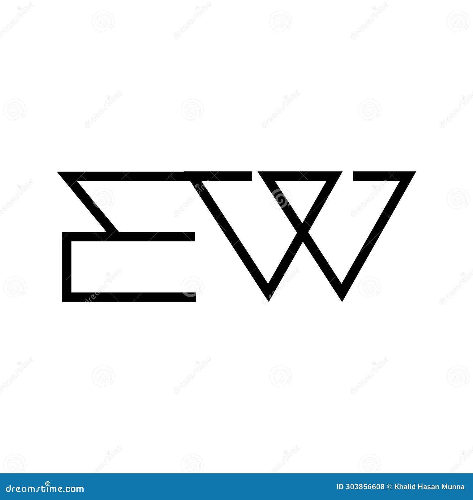 Minimal Letters EW Logo Design Stock Vector - Illustration of logo ...