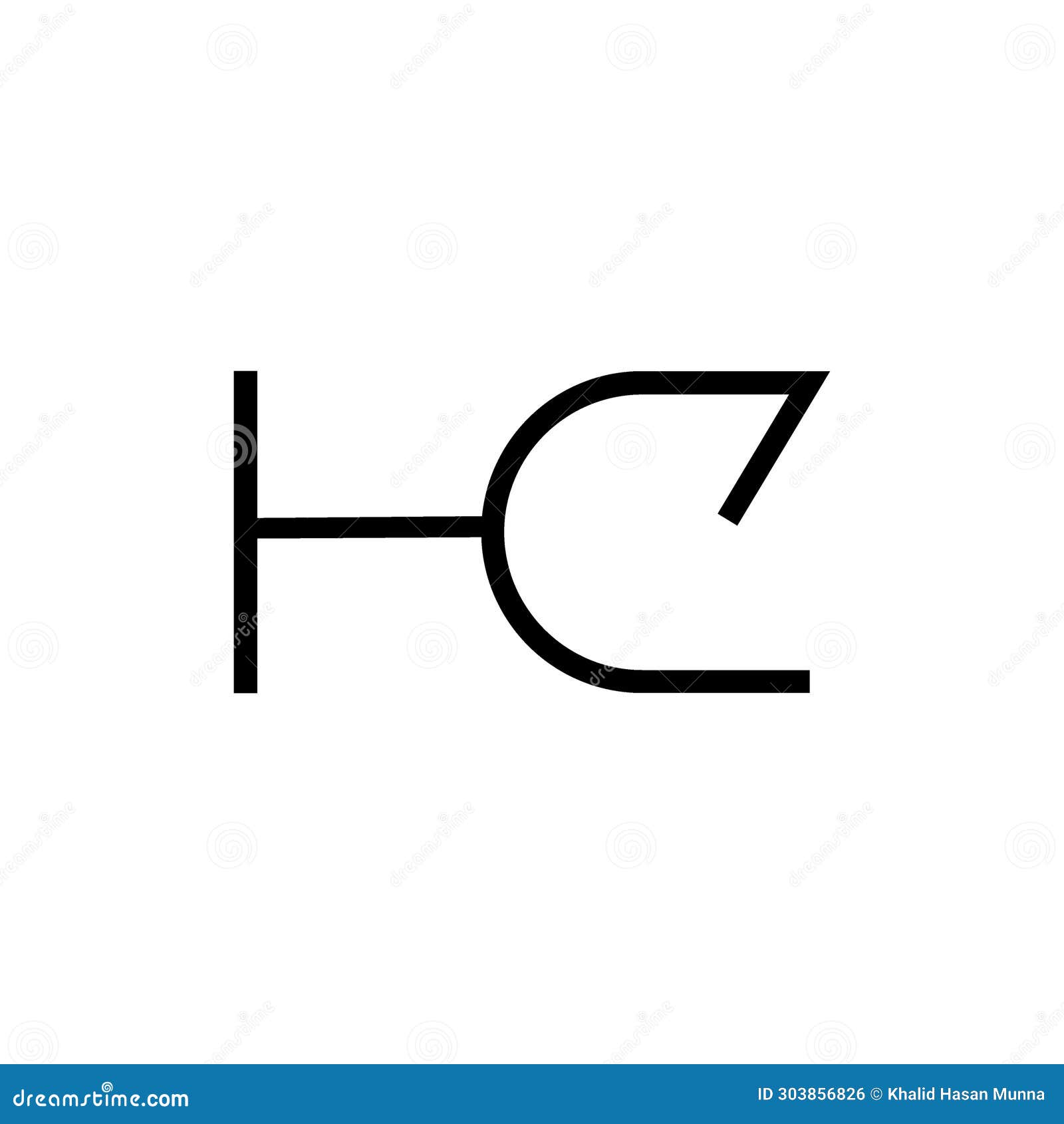 Minimal Letters HC Logo Design Stock Vector - Illustration of company ...
