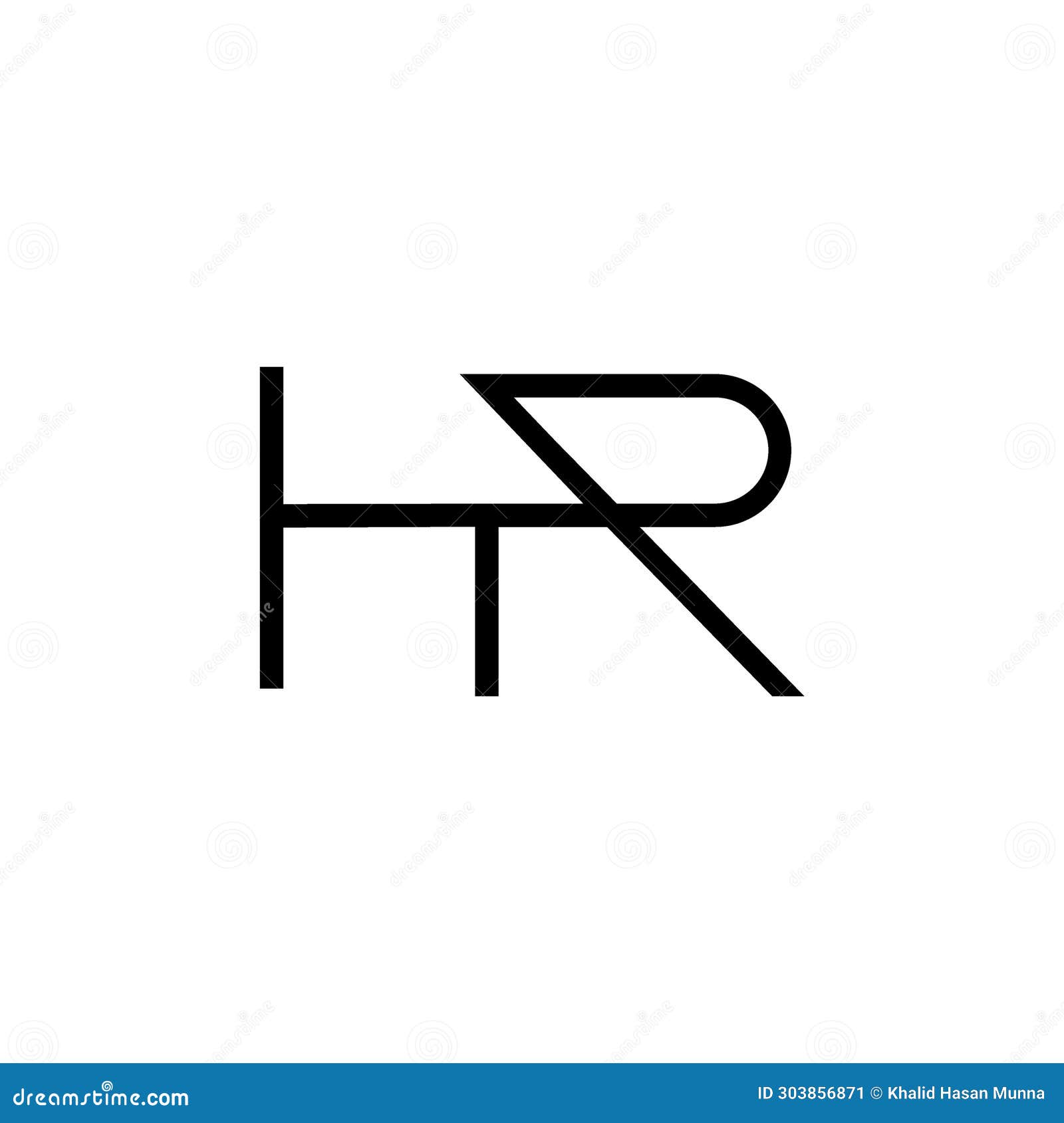 Minimal Letters HR Logo Design Stock Vector - Illustration of shape ...
