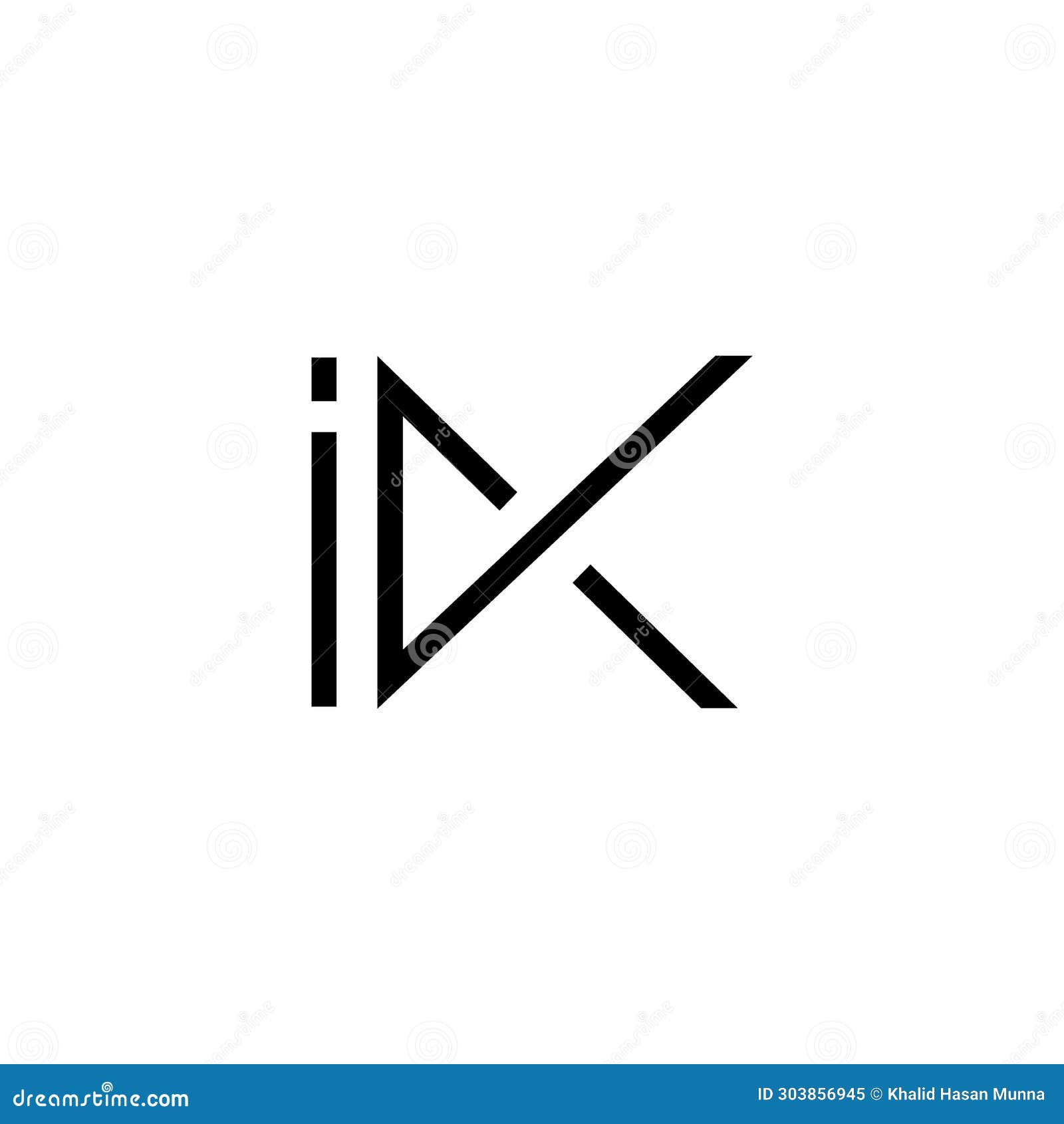 Minimal Letters IK Logo Design Stock Vector - Illustration of business ...