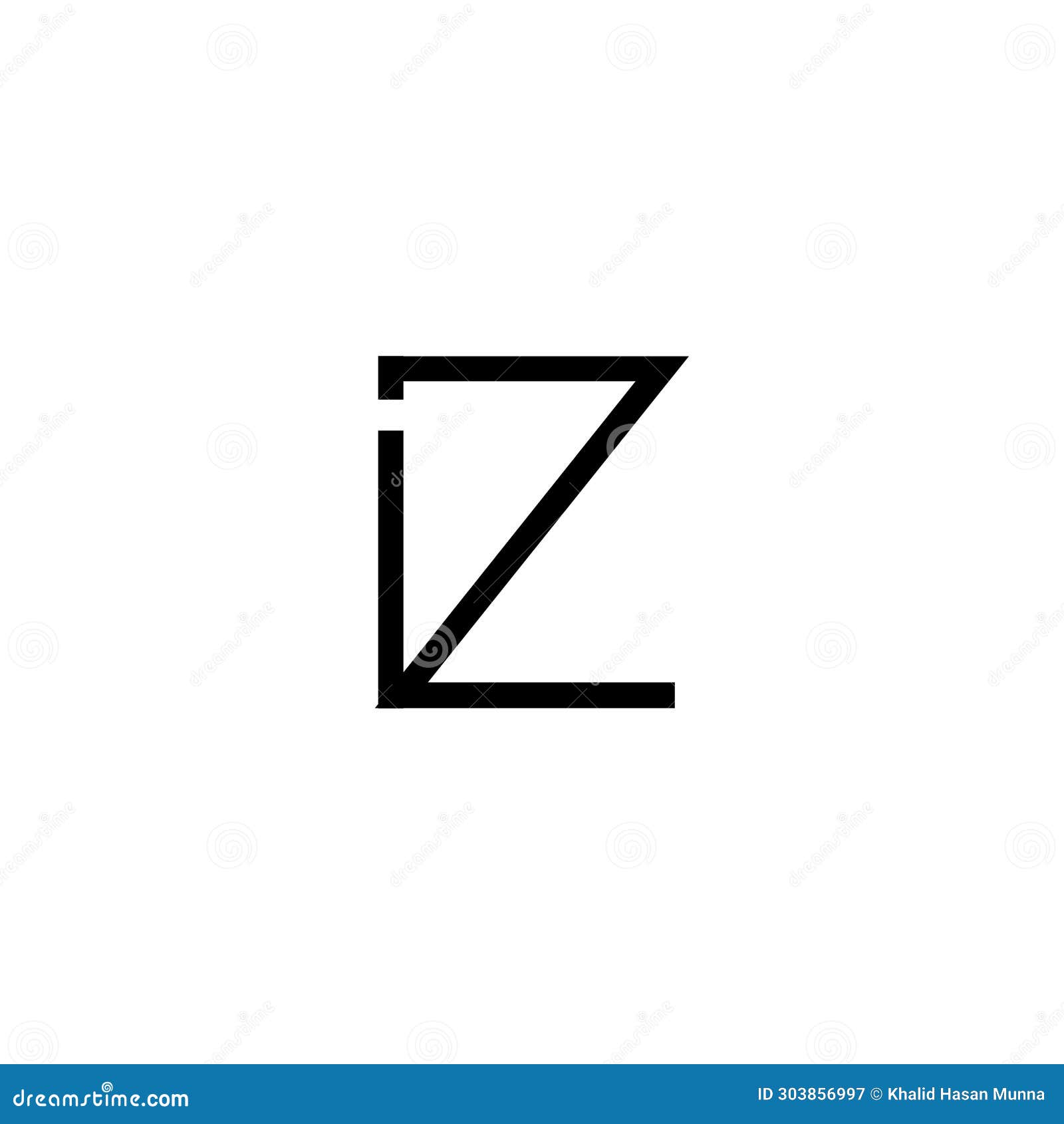 Minimal Letters IZ Logo Design Stock Vector - Illustration of alphabet ...