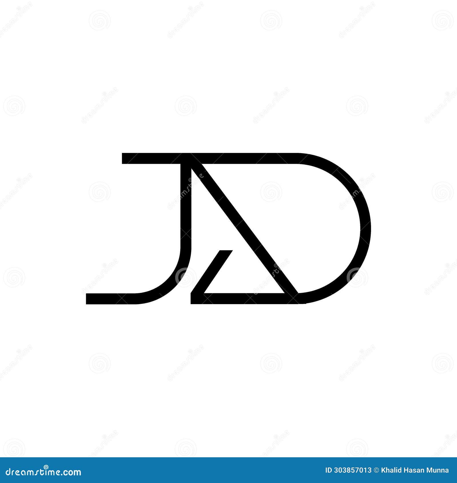 Minimal Letters JD Logo Design Stock Vector - Illustration of logotype ...