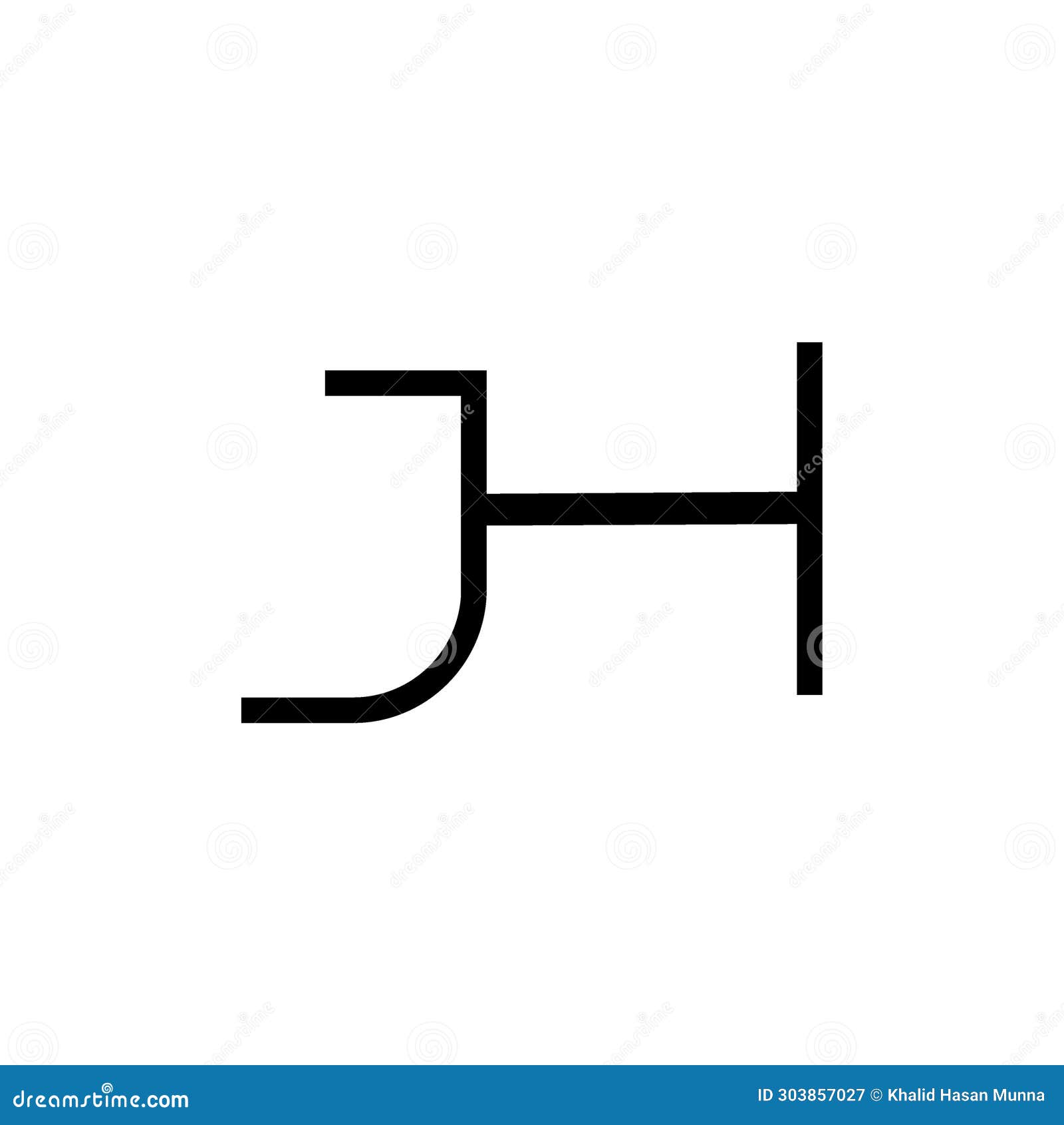 Minimal Letters JH Logo Design Stock Vector - Illustration of modern ...