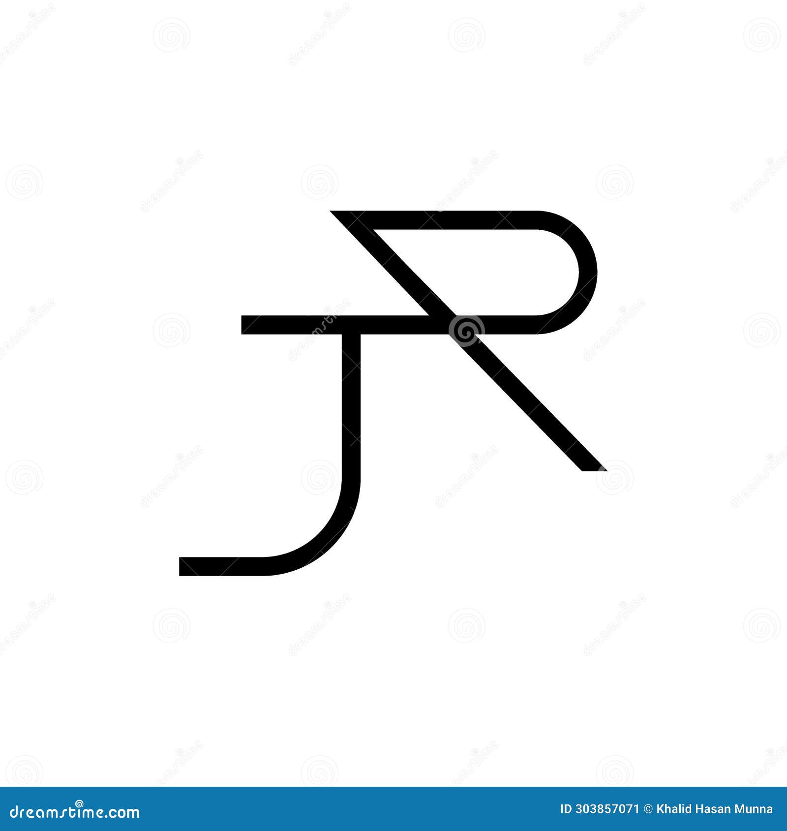 Minimal Letters JR Logo Design Stock Vector - Illustration of corporate ...