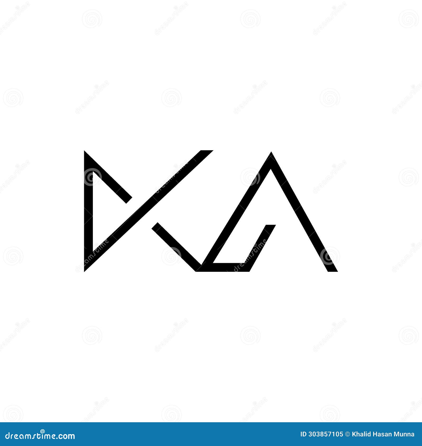 Minimal Letters KA Logo Design Stock Vector - Illustration of initial ...