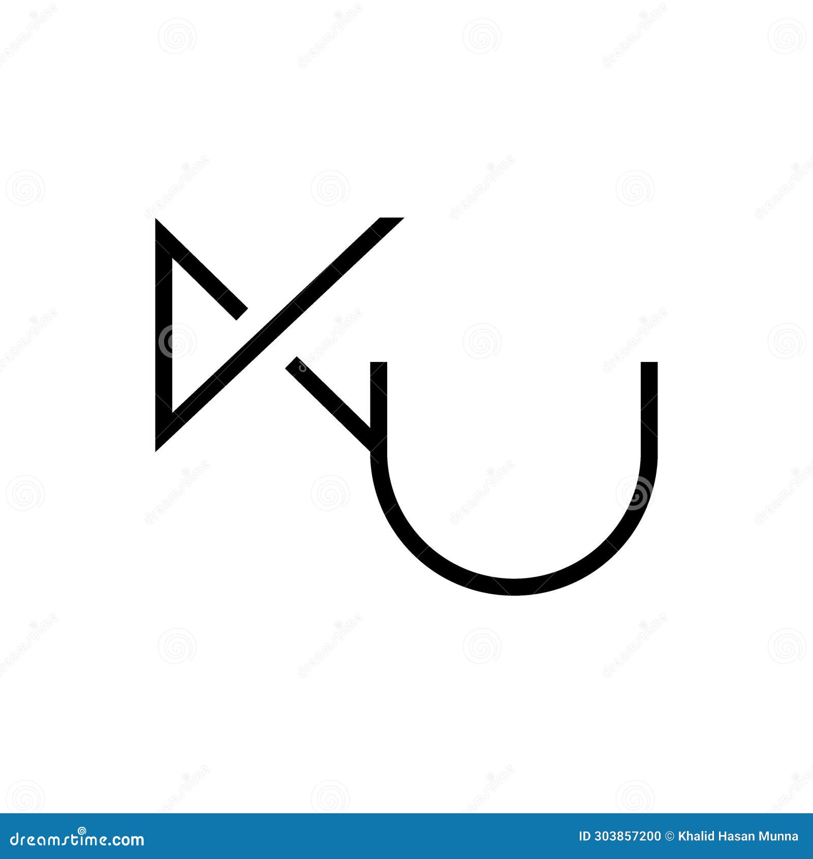 Minimal Letters KU Logo Design Stock Vector - Illustration of design ...