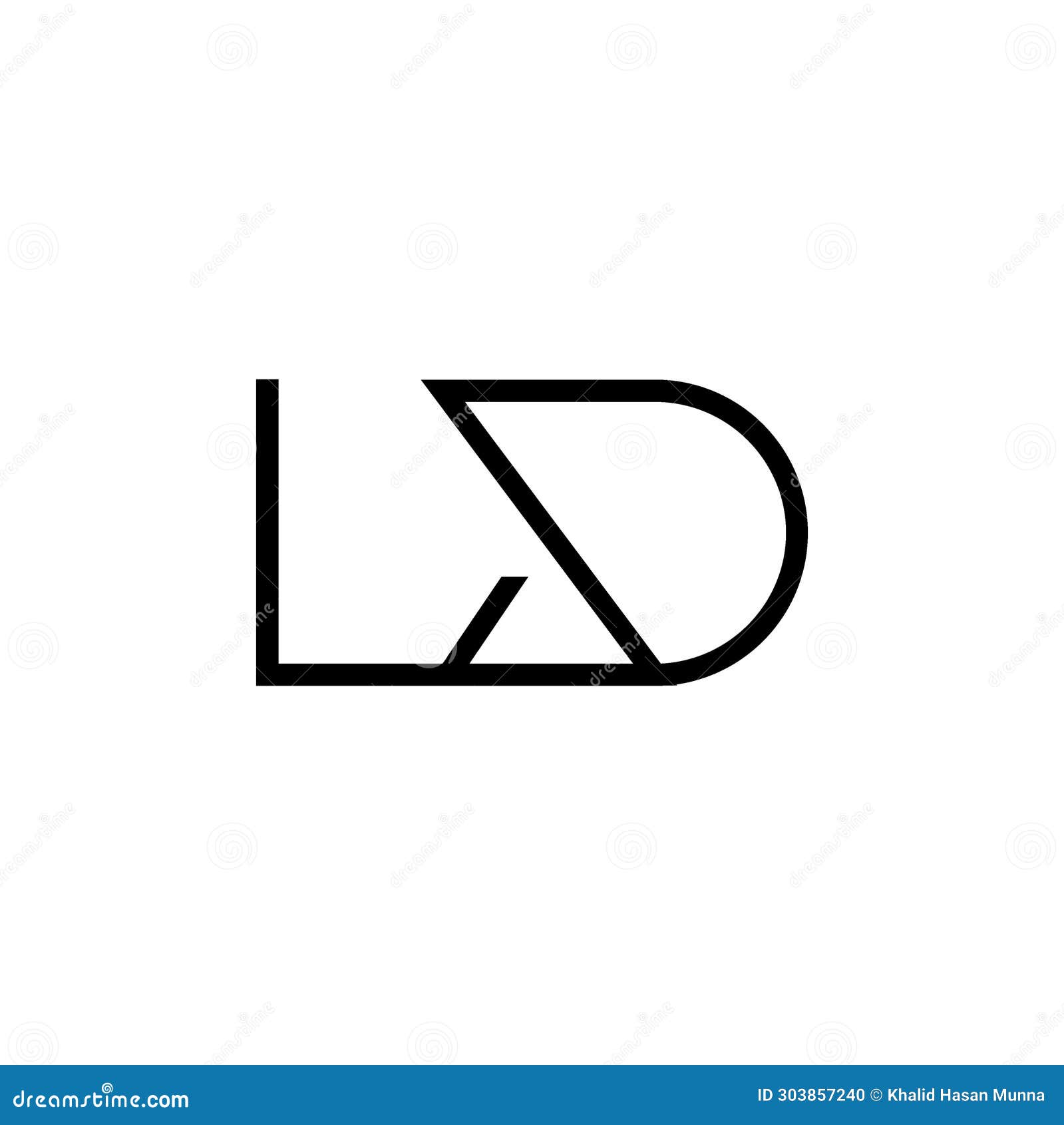 Minimal Letters LD Logo Design Stock Vector - Illustration of monogram ...
