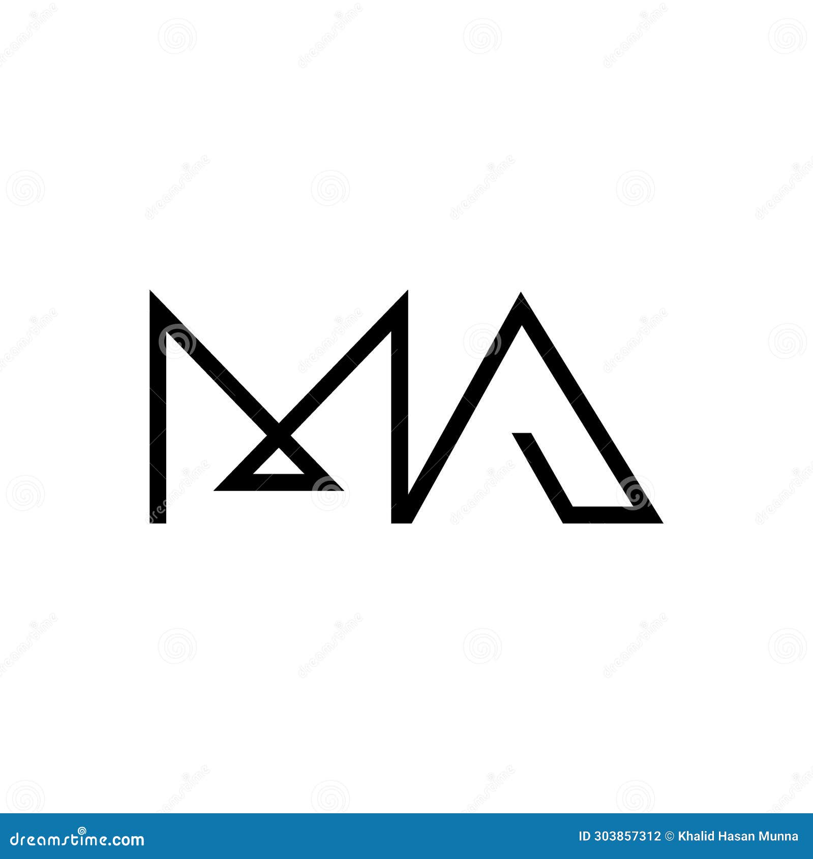 Minimal Letters MA Logo Design Stock Vector - Illustration of logotype ...