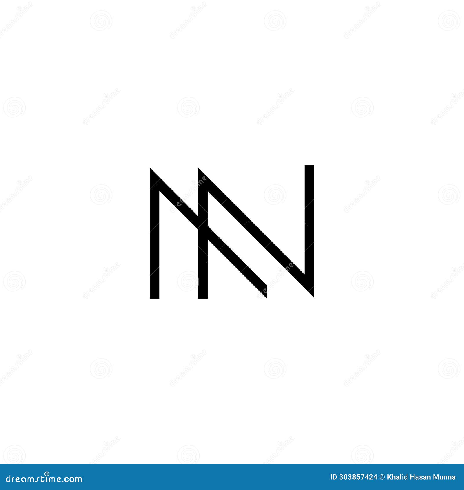 Minimal Letters NN Logo Design Stock Vector - Illustration of modern ...