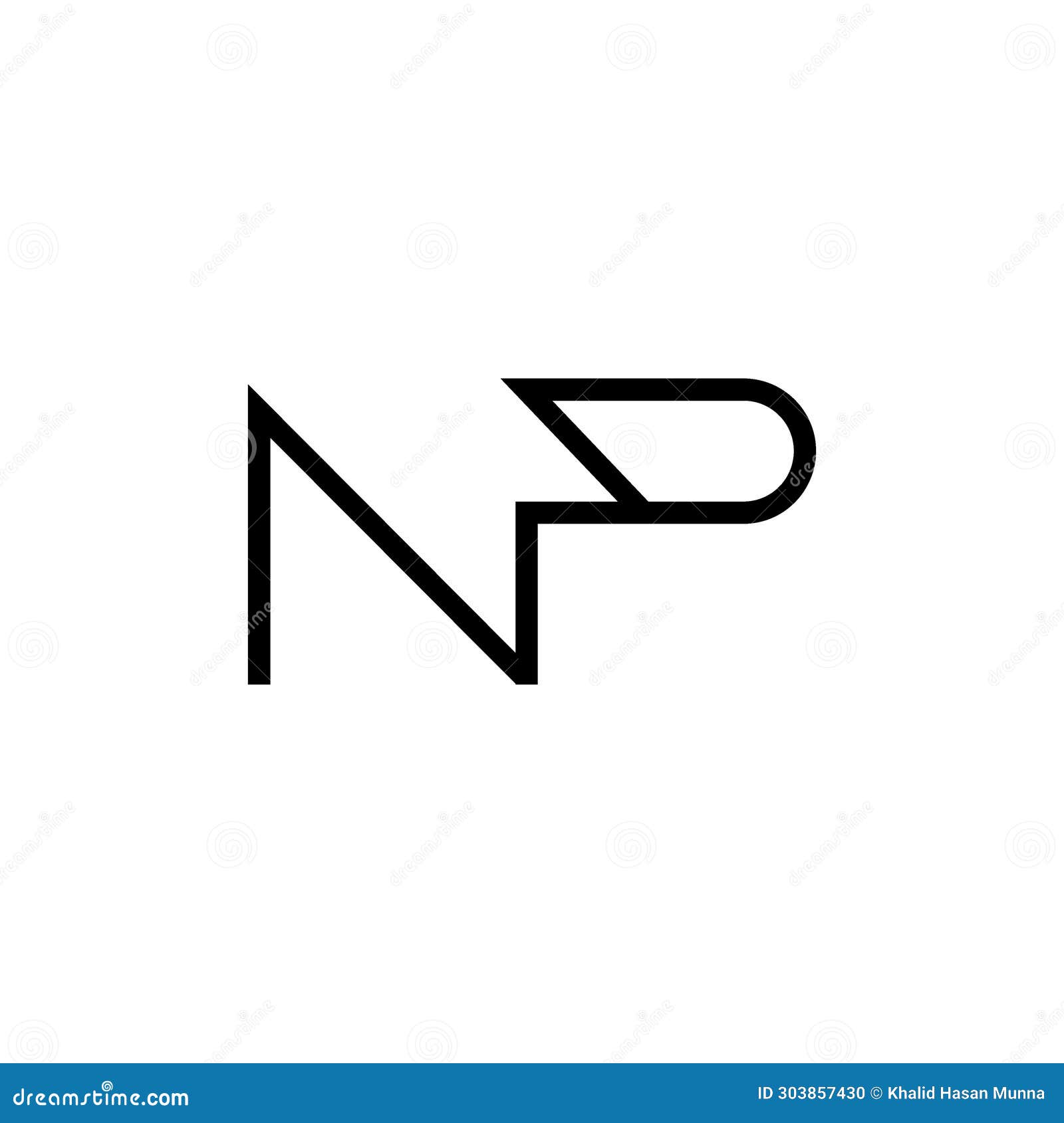 Minimal Letters NP Logo Design Stock Vector - Illustration of logotype ...