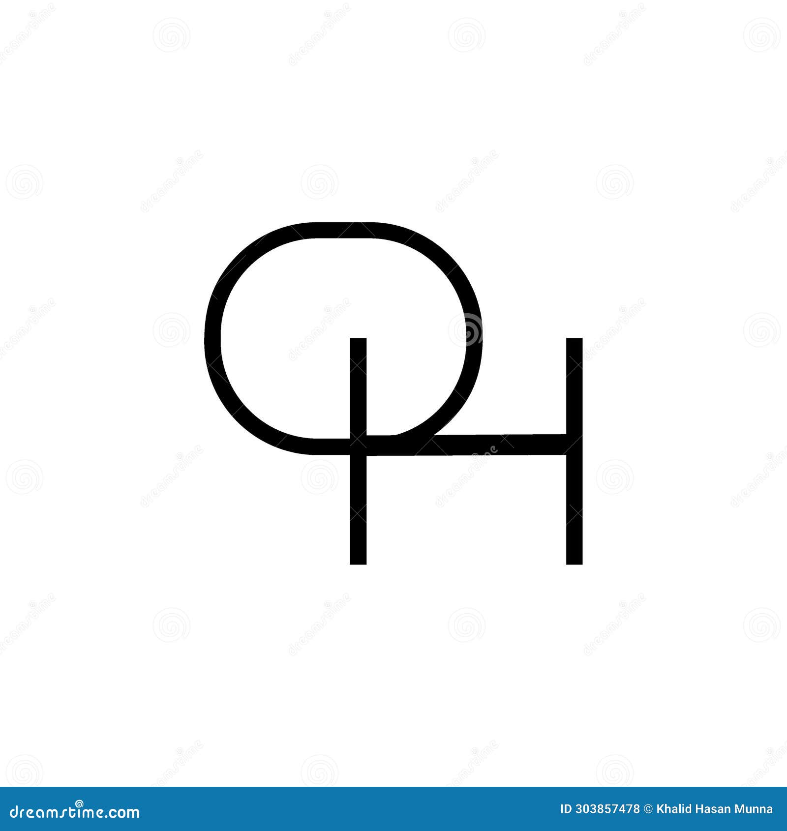 Minimal Letters OH Logo Design Stock Vector - Illustration of logo ...