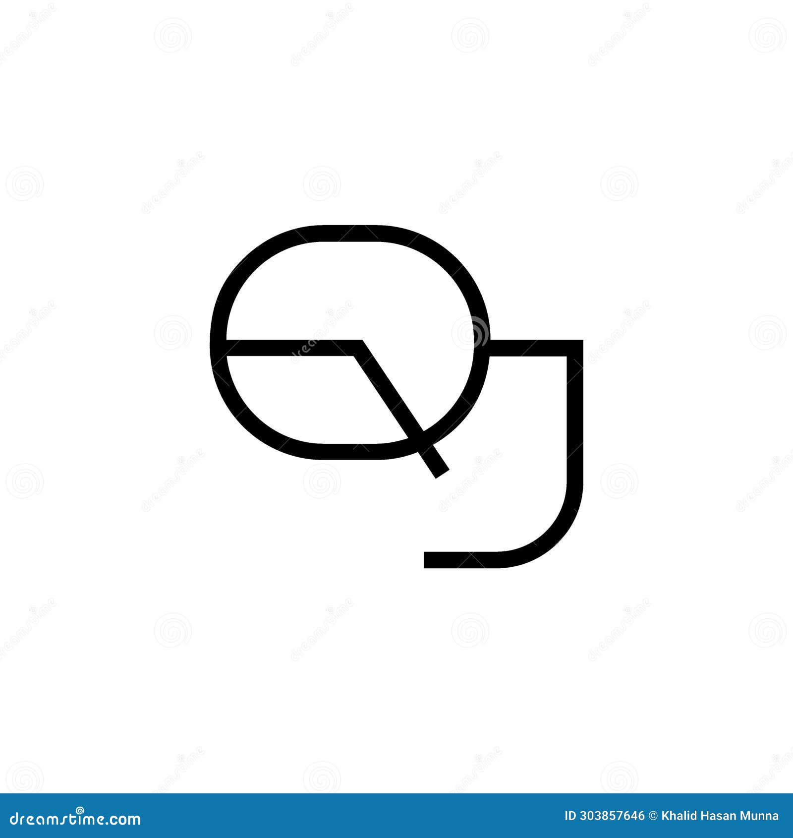 Minimal Letters QJ Logo Design Stock Vector - Illustration of concept ...