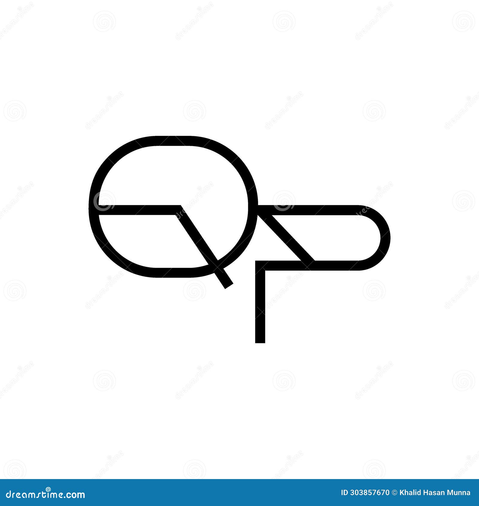 Minimal Letters QP Logo Design Stock Vector - Illustration of vector ...