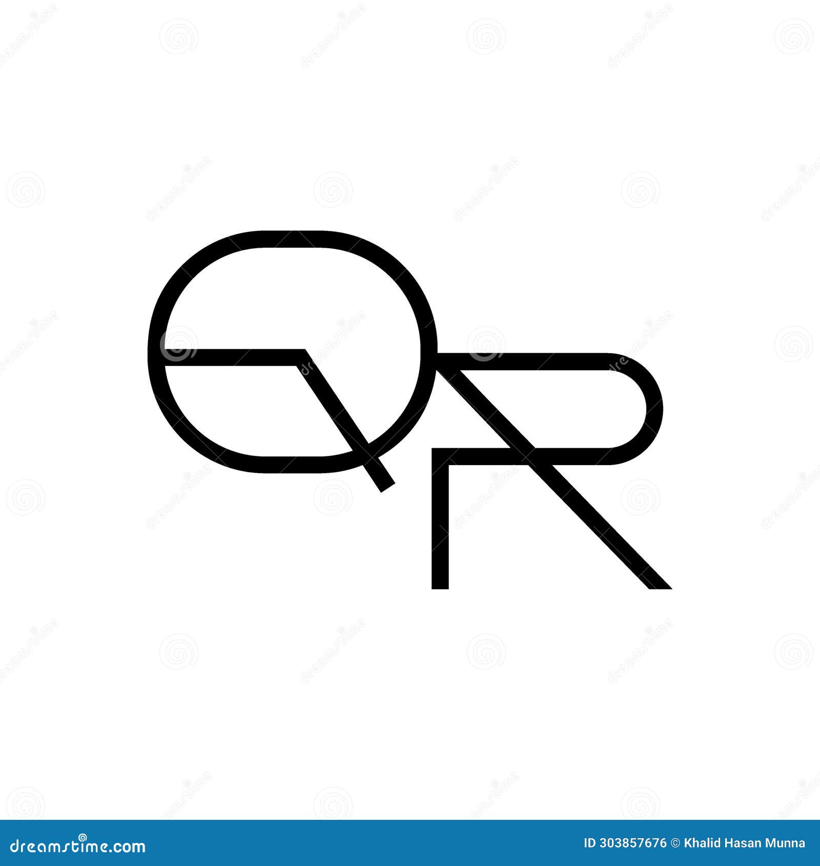 Minimal Letters QR Logo Design Stock Vector - Illustration of branding ...