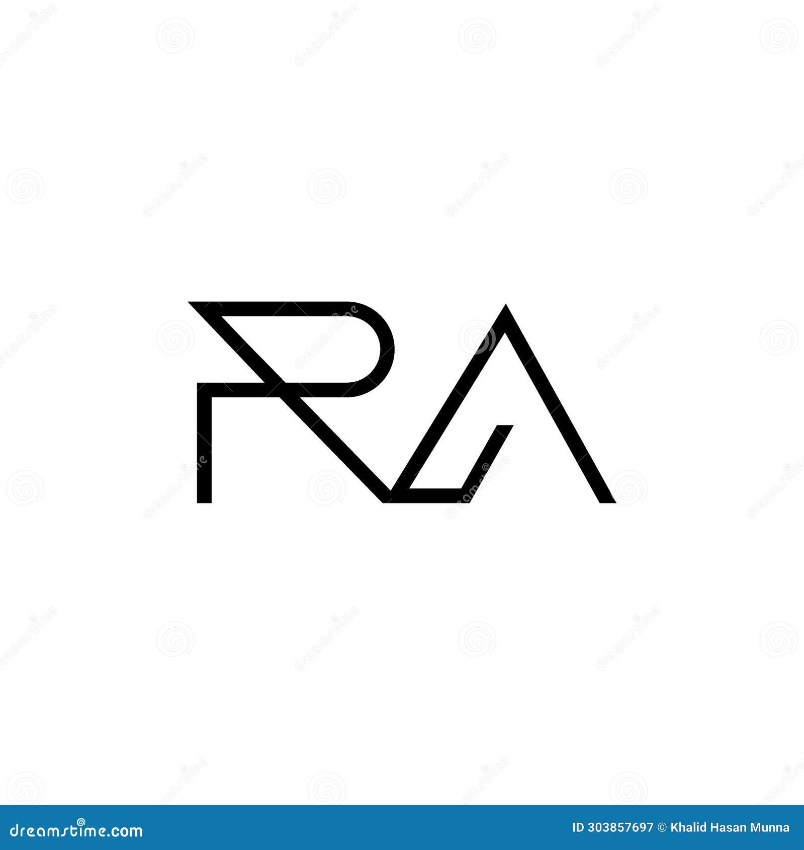 Minimal Letters RA Logo Design Stock Vector - Illustration of initial ...