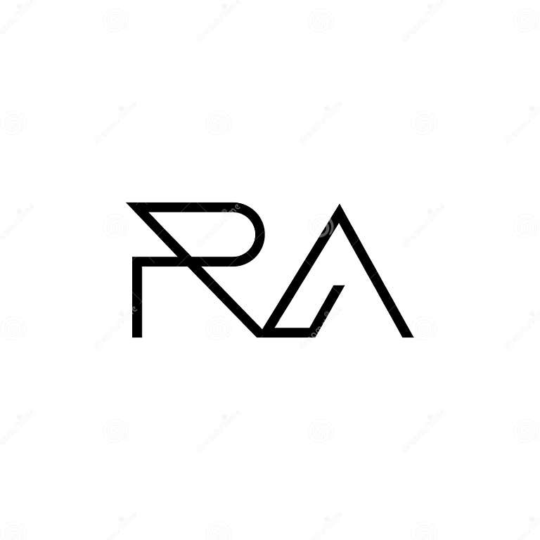 Minimal Letters RA Logo Design Stock Vector - Illustration of initial ...