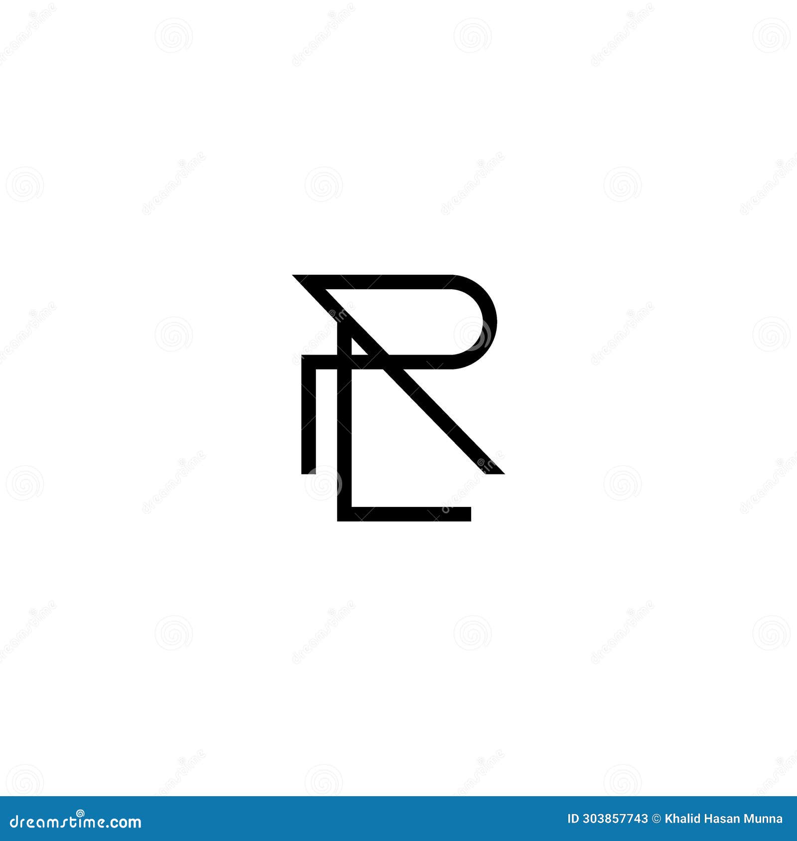 Minimal Letters RL Logo Design Stock Vector - Illustration of luxury ...