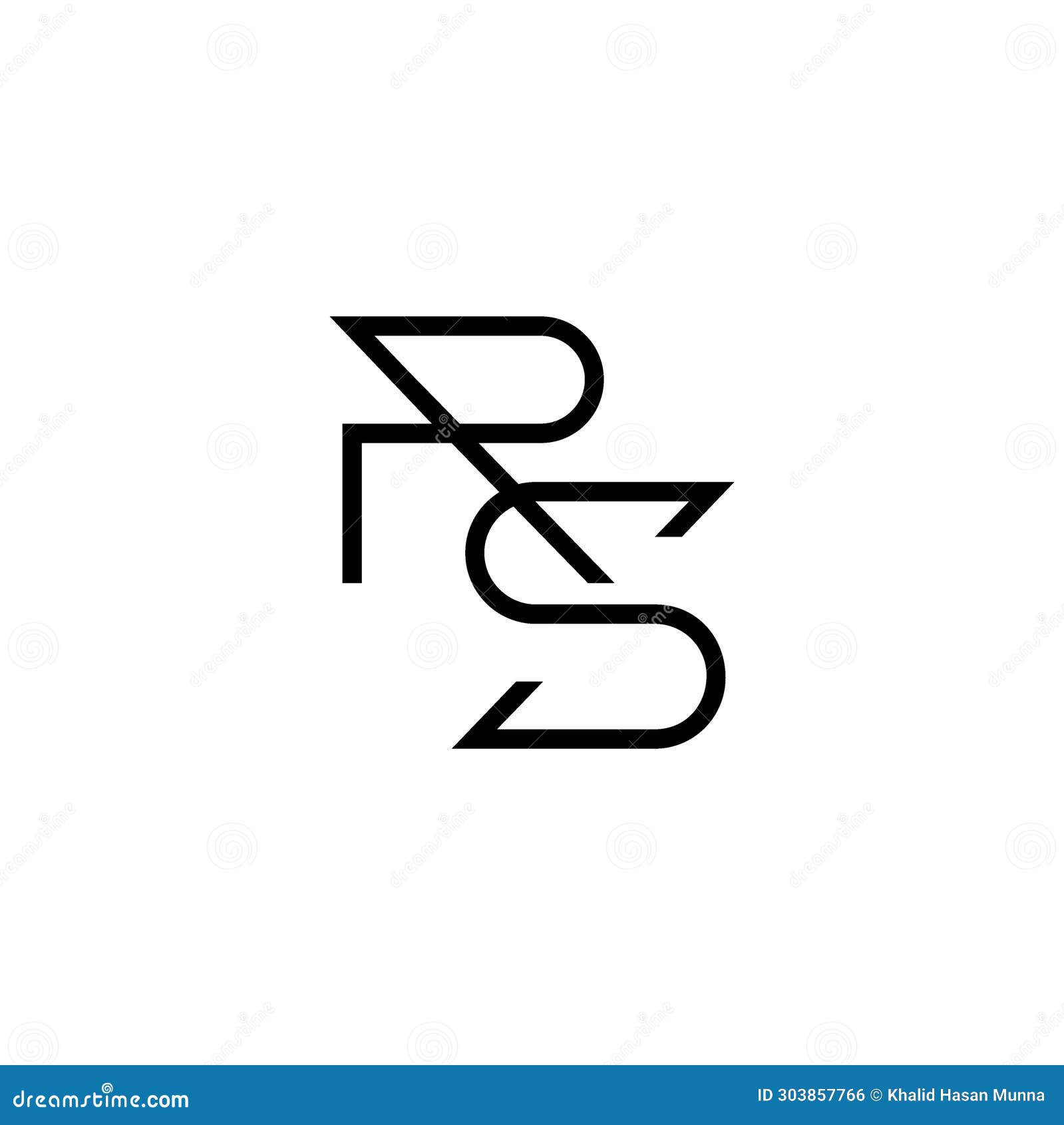 Minimal Letters RS Logo Design Stock Vector - Illustration of monogram ...