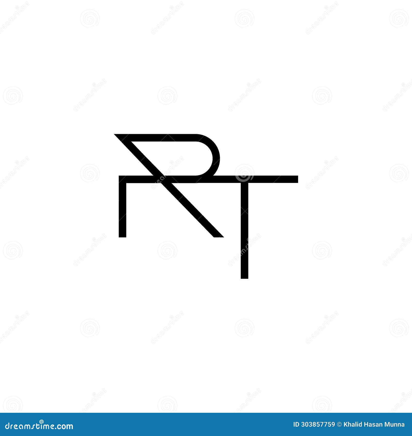 Minimal Letters RT Logo Design Stock Vector - Illustration of corporate ...