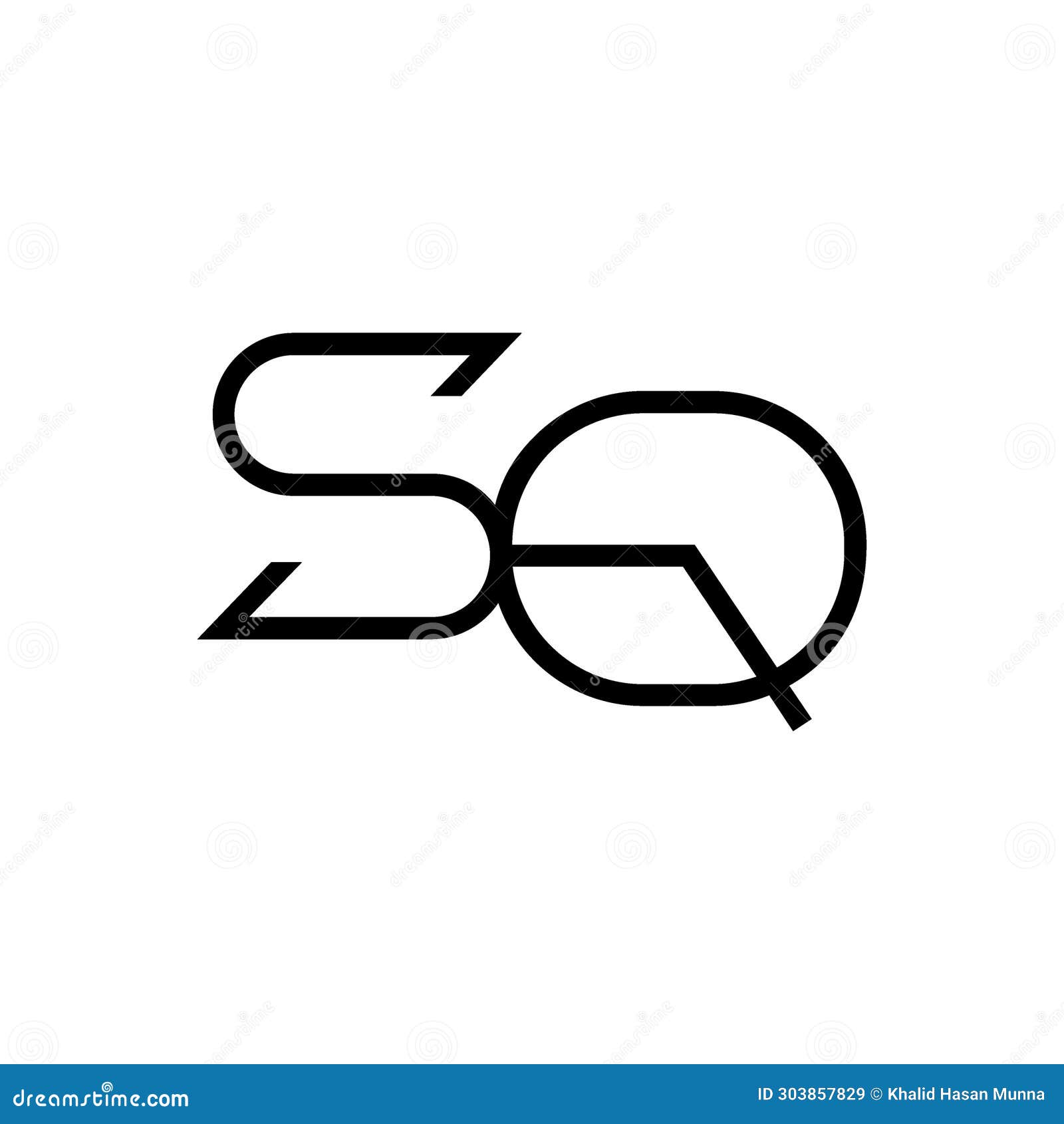 Minimal Letters SQ Logo Design Stock Vector - Illustration of abstract ...