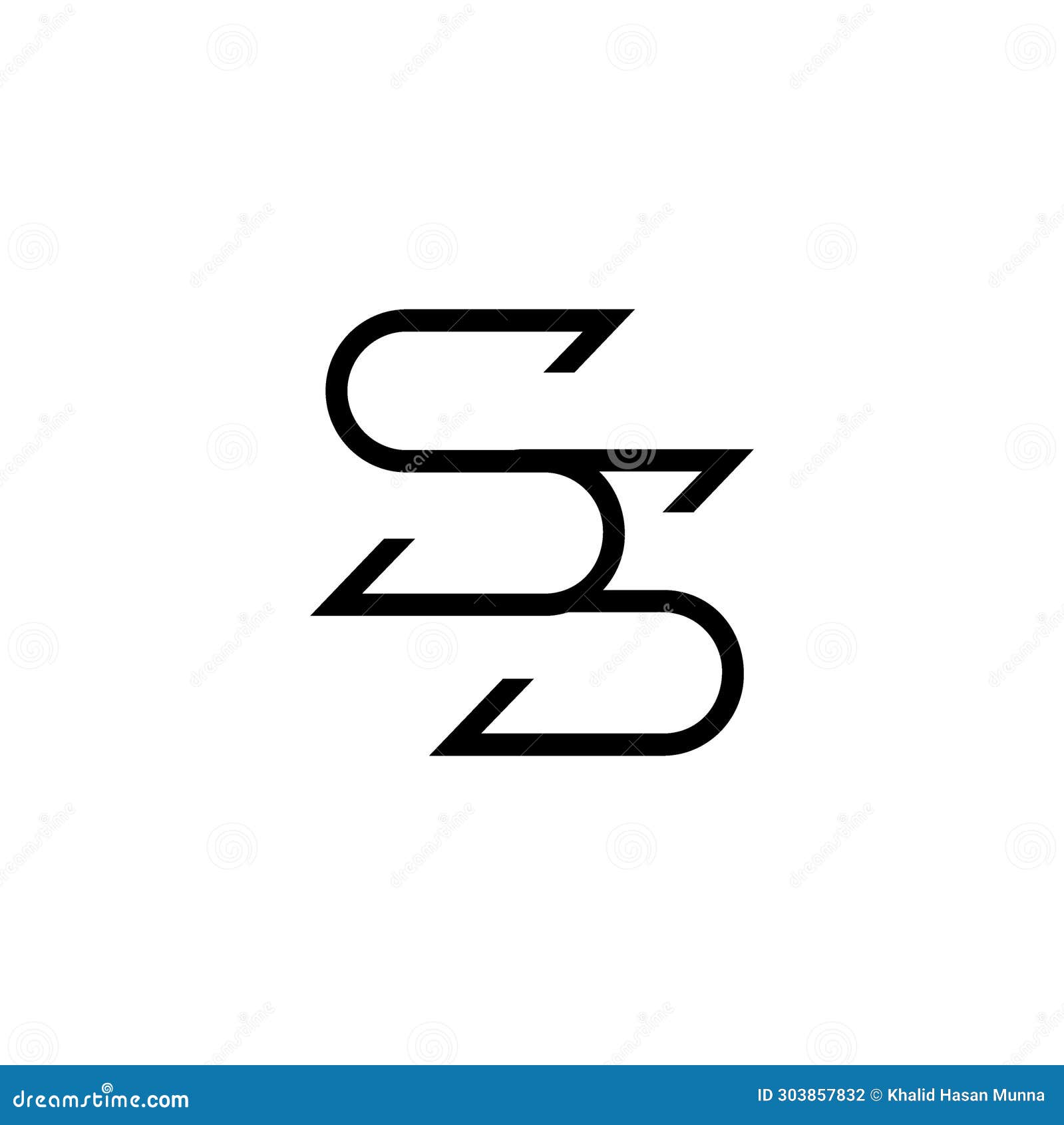 Minimal Letters SS Logo Design Stock Vector - Illustration of monogram ...