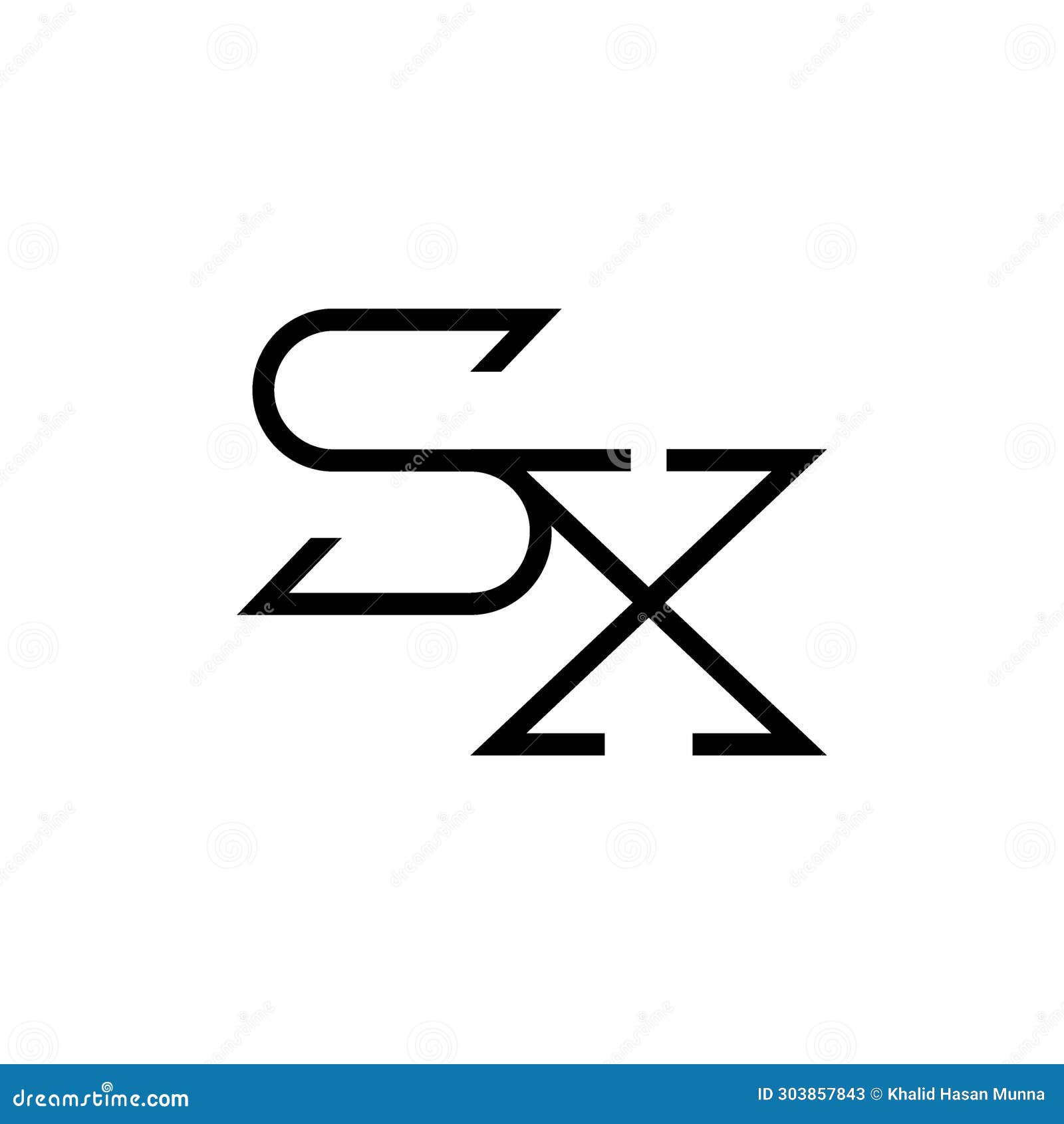 Minimal Letters SX Logo Design Stock Vector - Illustration of corporate ...