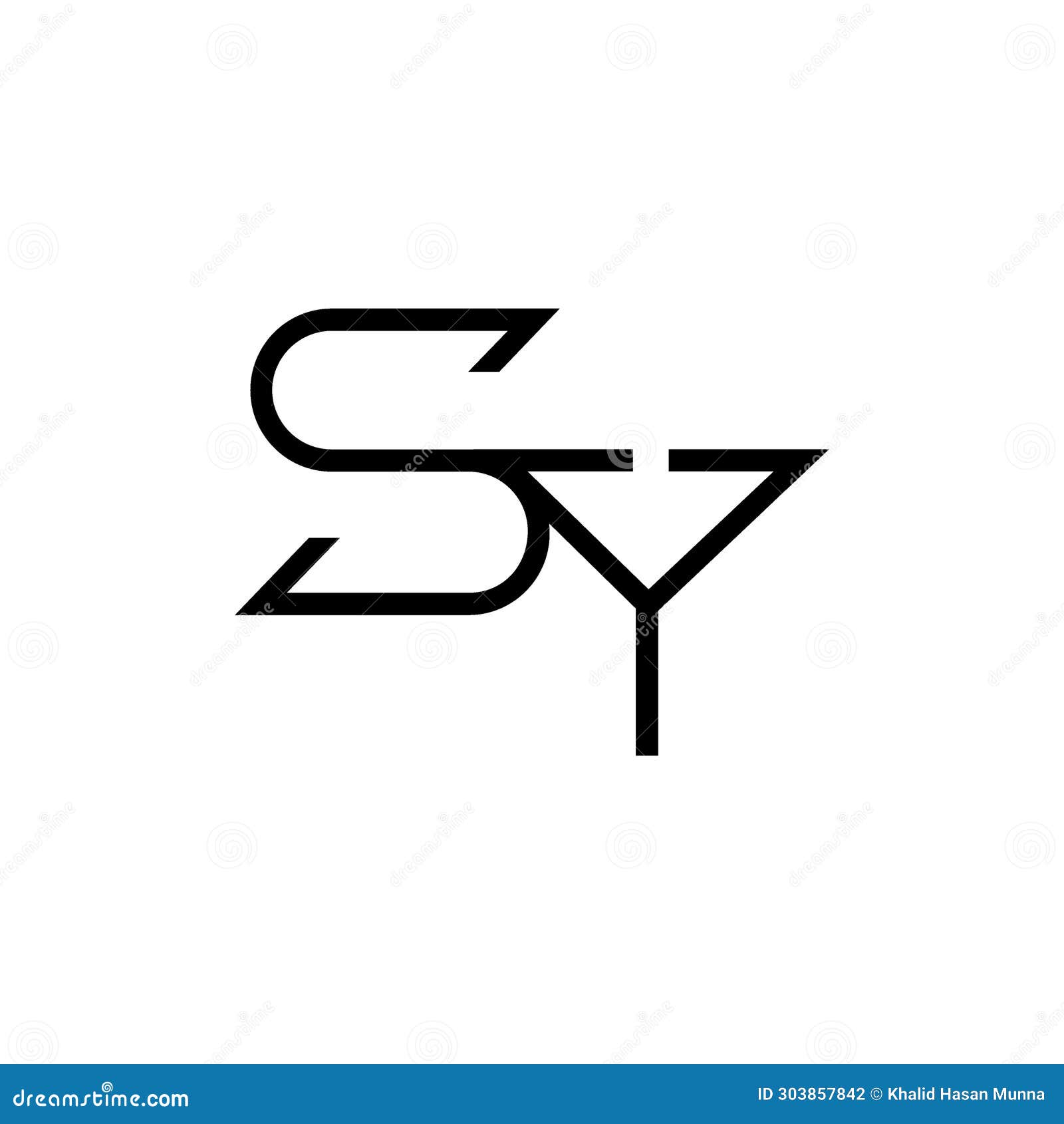 Minimal Letters SY Logo Design Stock Vector - Illustration of modern ...