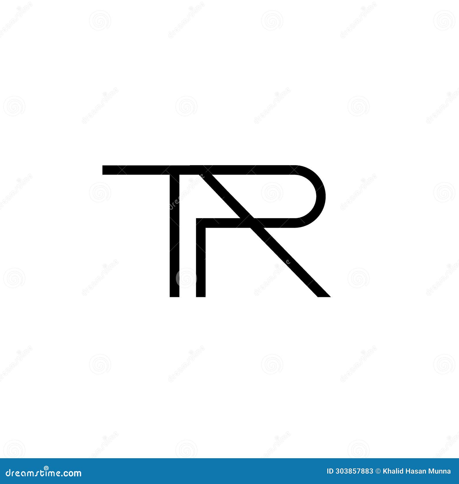 Minimal Letters TR Logo Design Stock Vector - Illustration of logotype ...