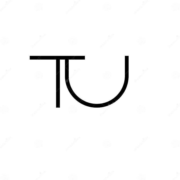 Minimal Letters TU Logo Design Stock Vector - Illustration of shape ...