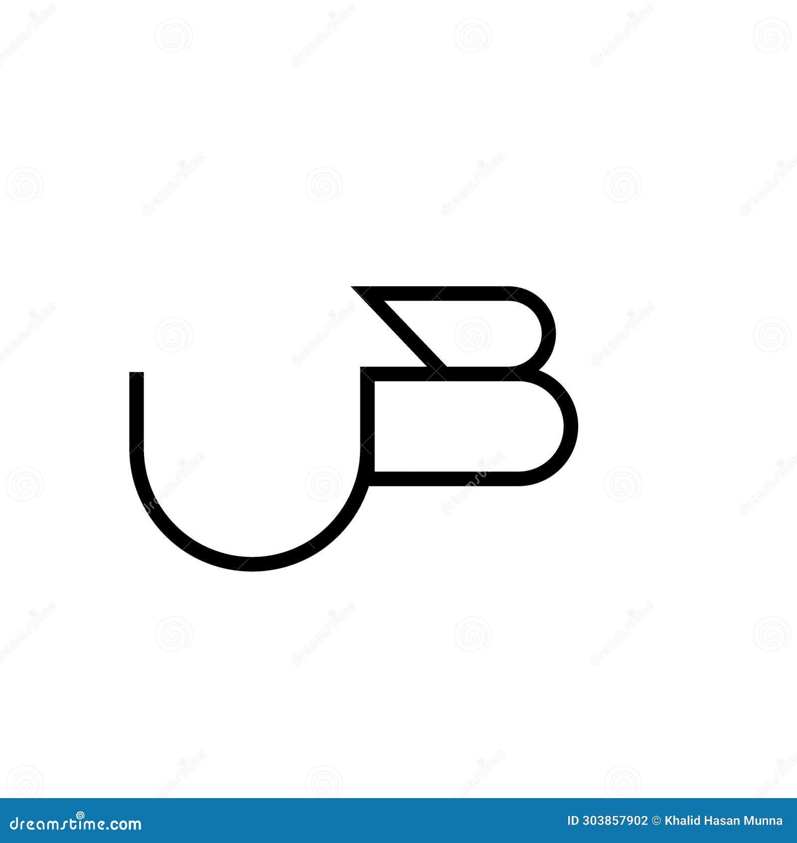 Minimal Letters UB Logo Design Stock Vector - Illustration of logo ...