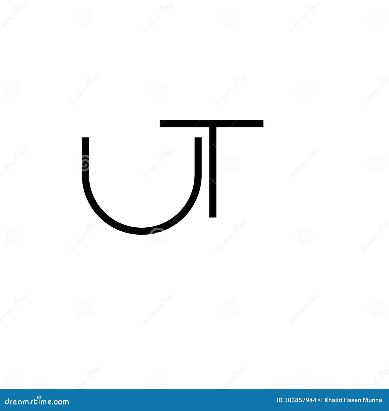 Minimal Letters UT Logo Design Stock Vector - Illustration of logotype ...