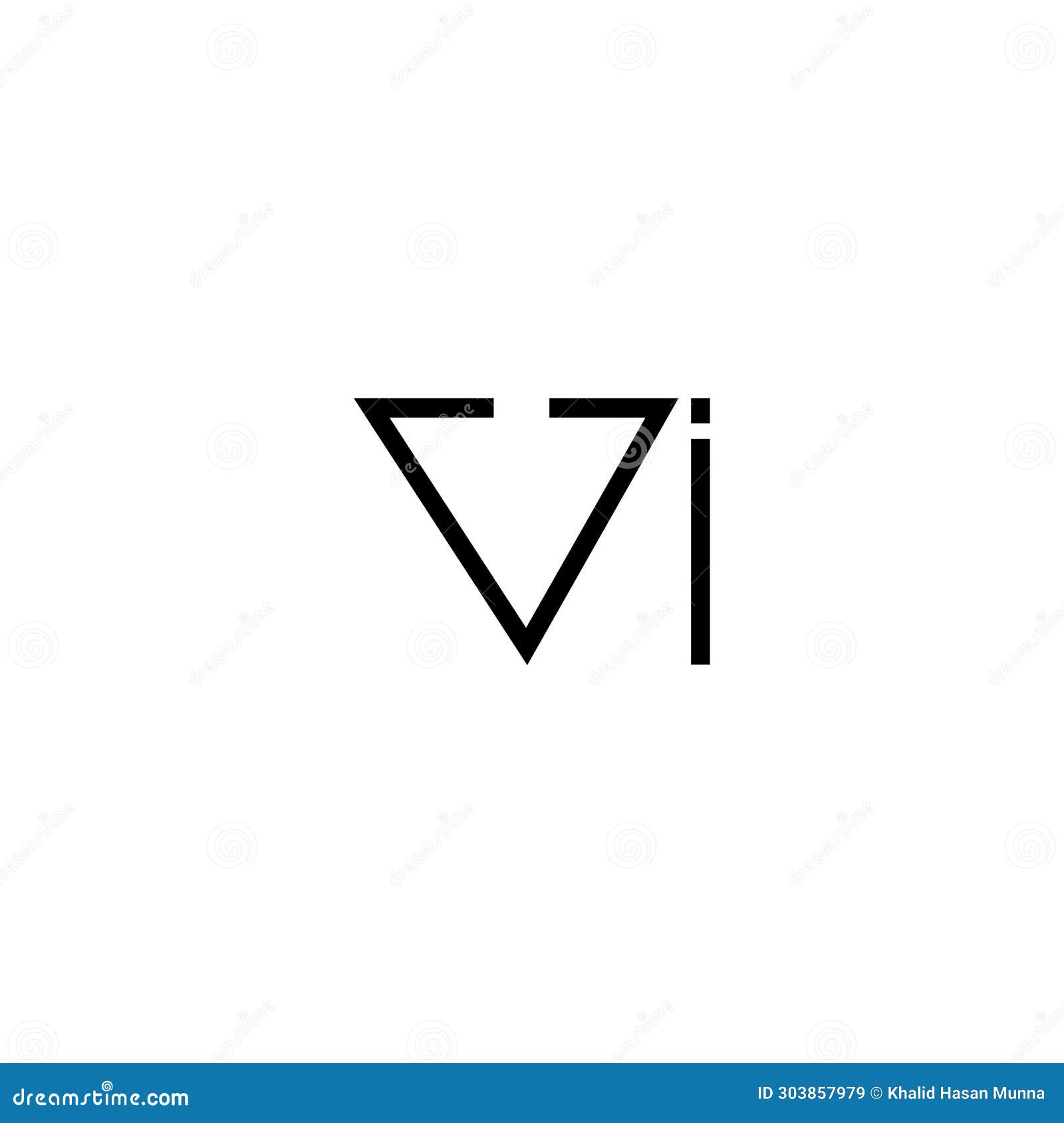 Minimal Letters VI Logo Design Stock Vector - Illustration of corporate ...
