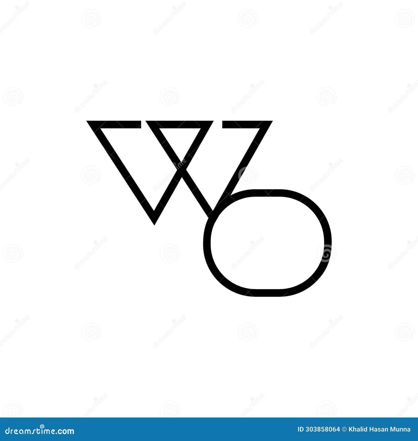 Minimal Letters WO Logo Design Stock Vector - Illustration of sign ...
