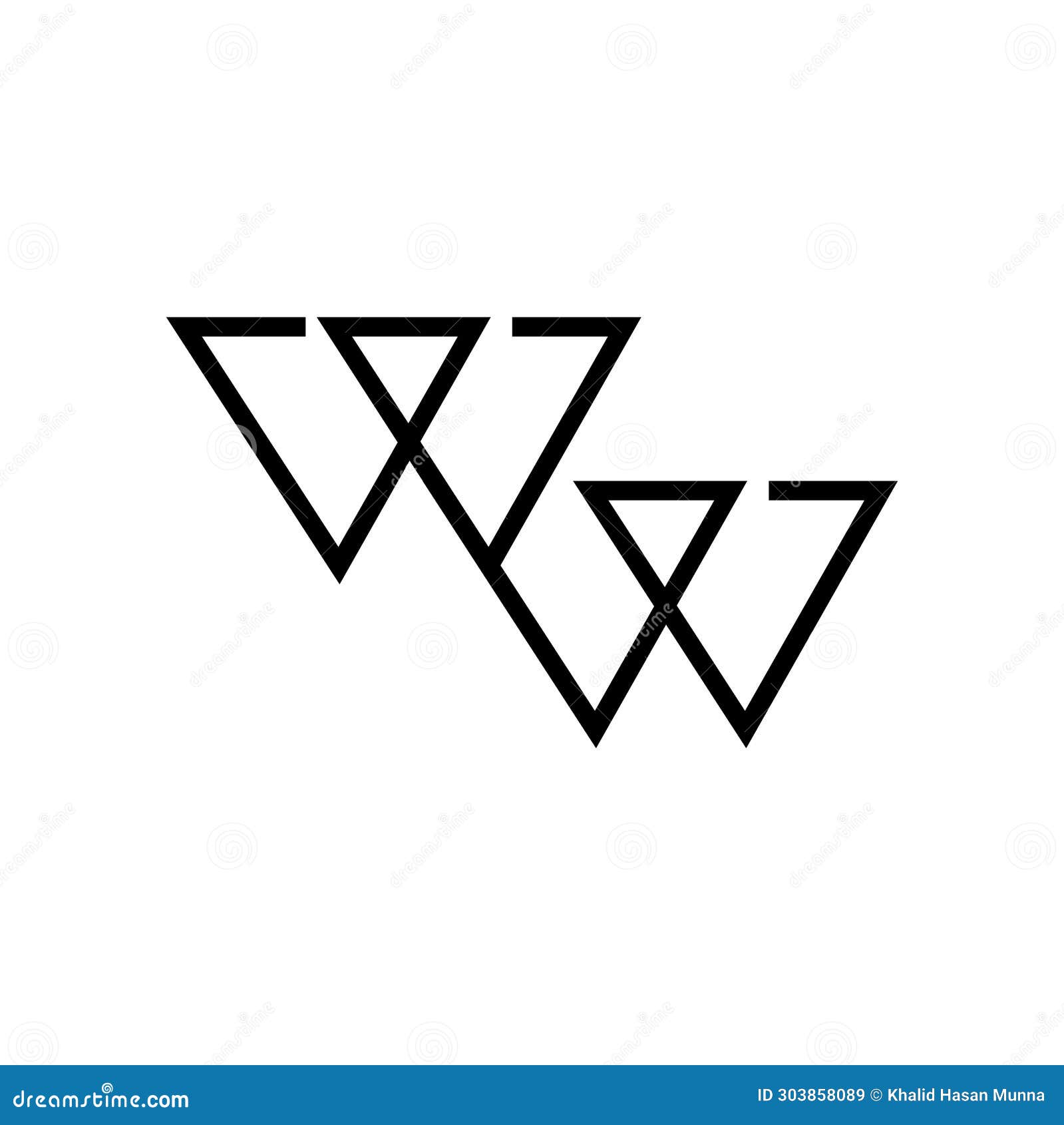 Minimal Letters WW Logo Design Stock Vector - Illustration of ...