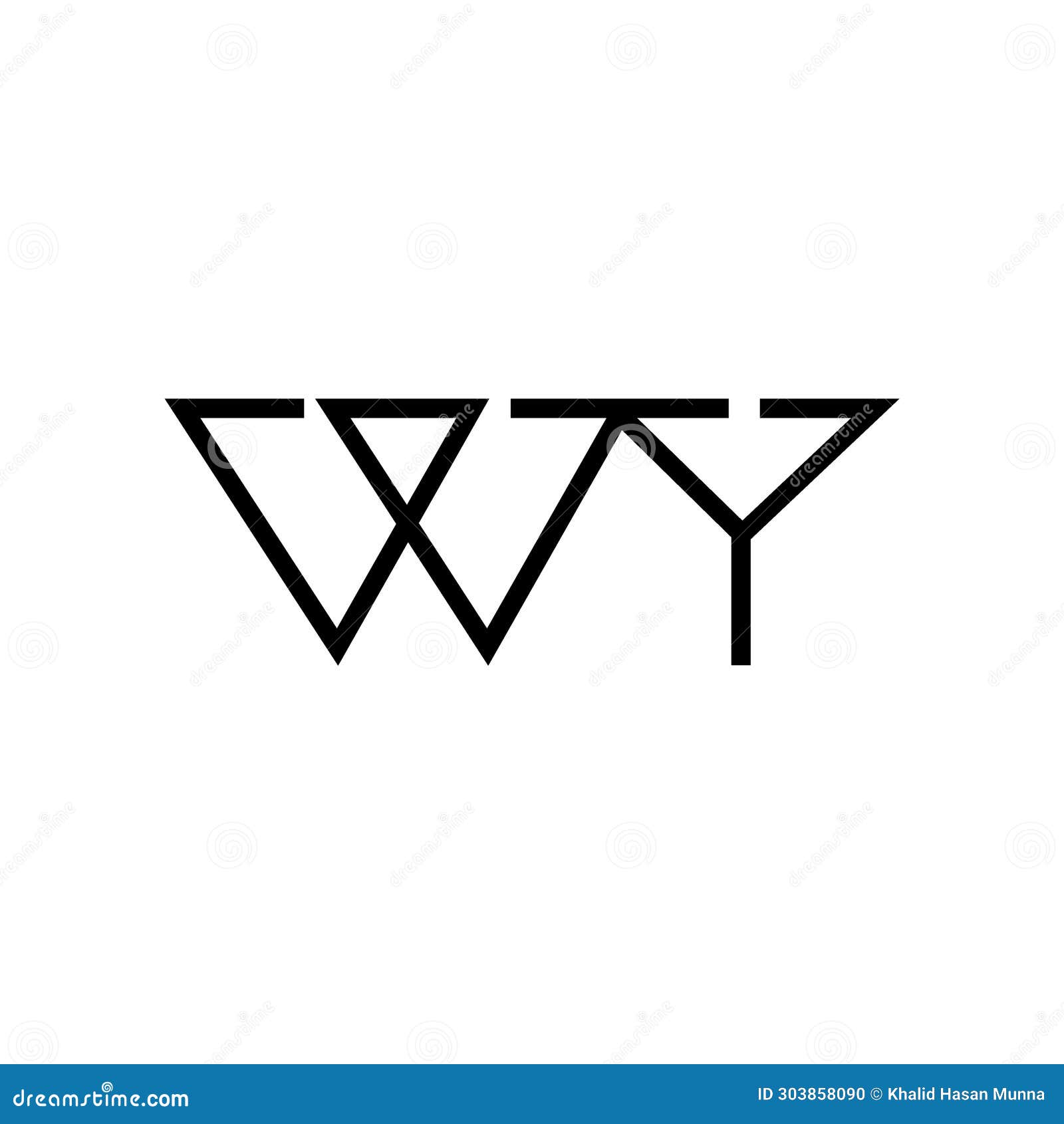 Minimal Letters WY Logo Design Stock Vector - Illustration of ...