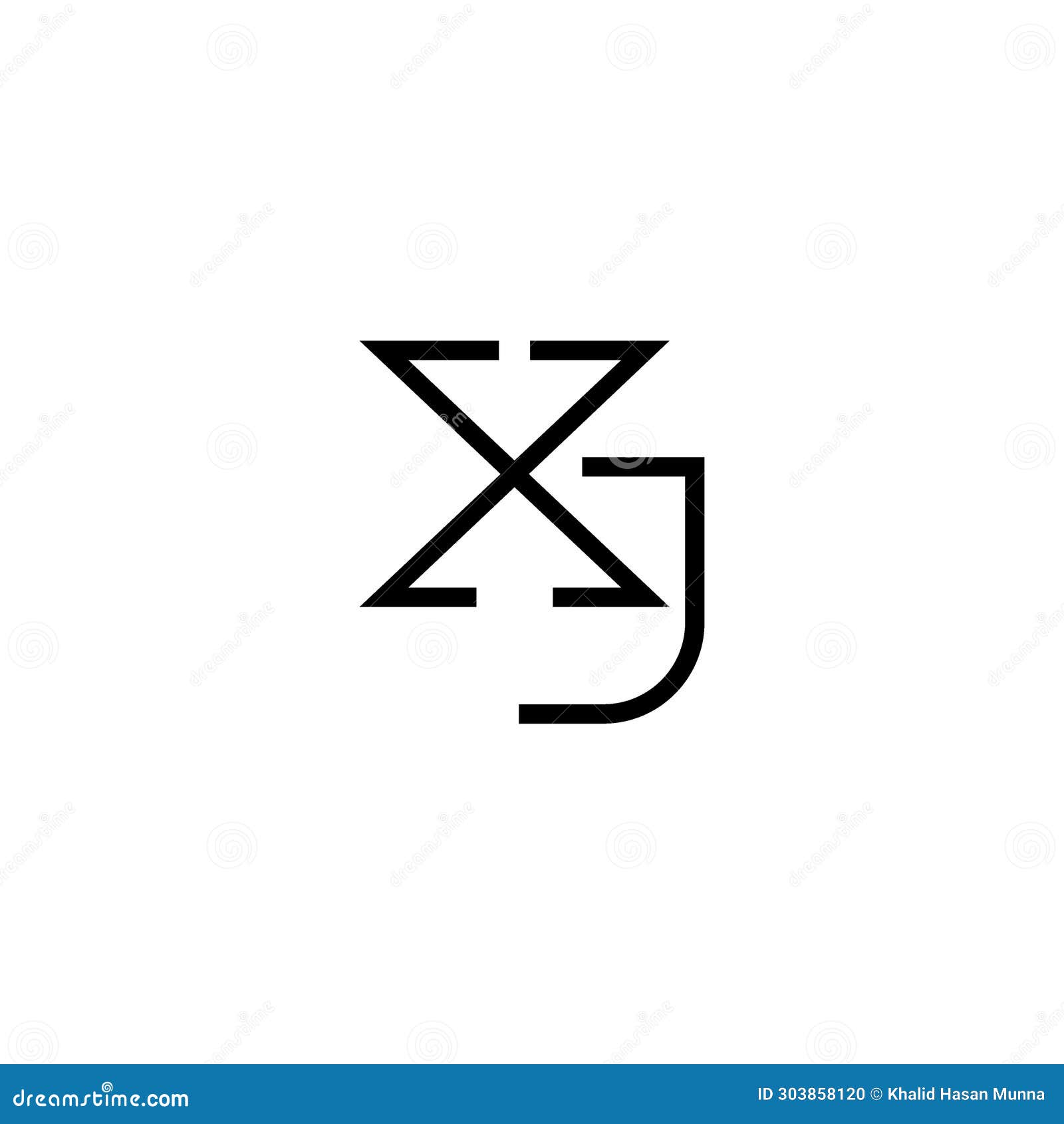 Minimal Letters XJ Logo Design Stock Vector - Illustration of modern ...