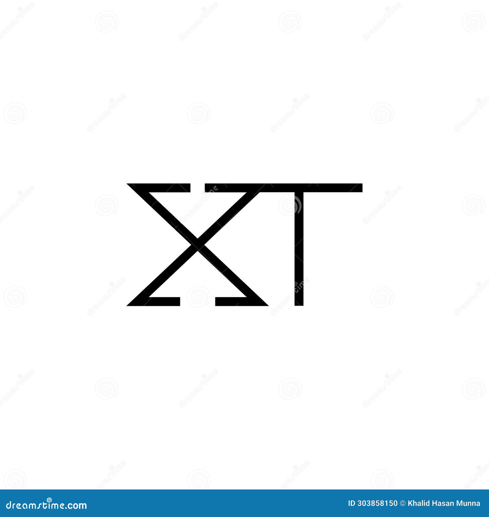 Minimal Letters XT Logo Design Stock Vector - Illustration of business ...