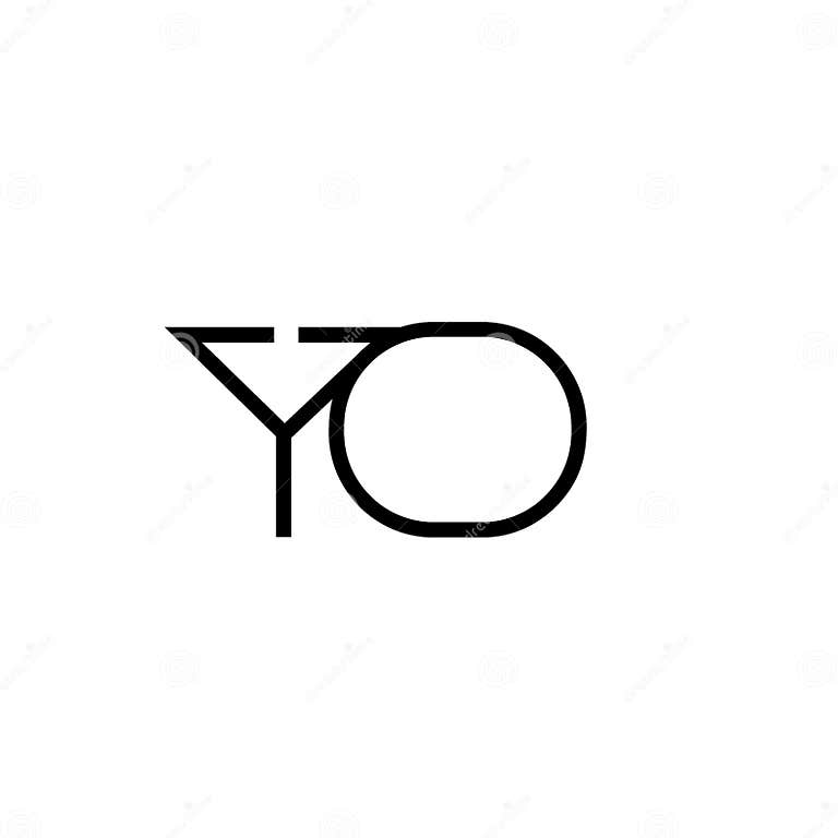 Minimal Letters YO Logo Design Stock Vector - Illustration of font ...
