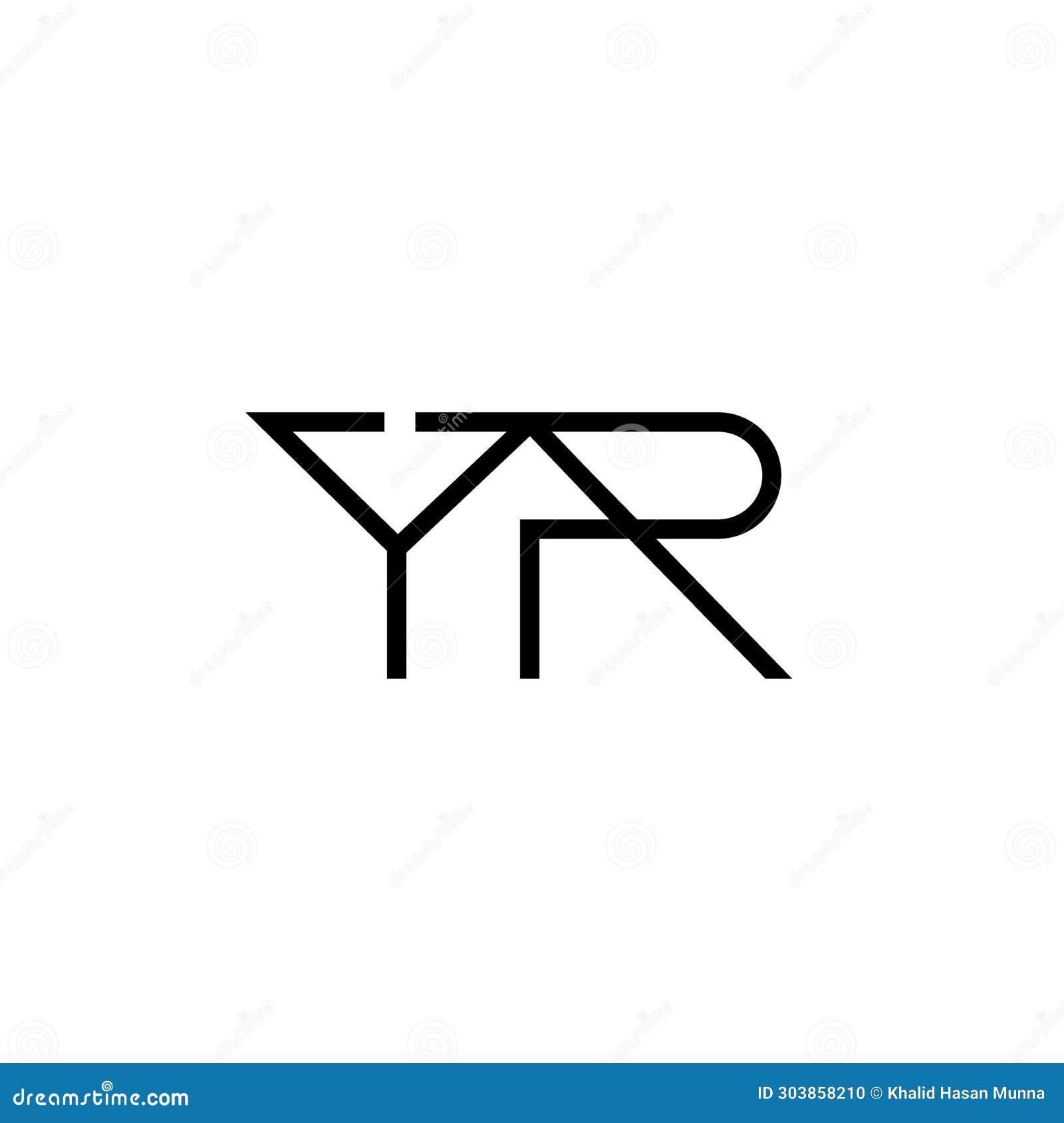 Minimal Letters YR Logo Design Stock Vector - Illustration of business ...