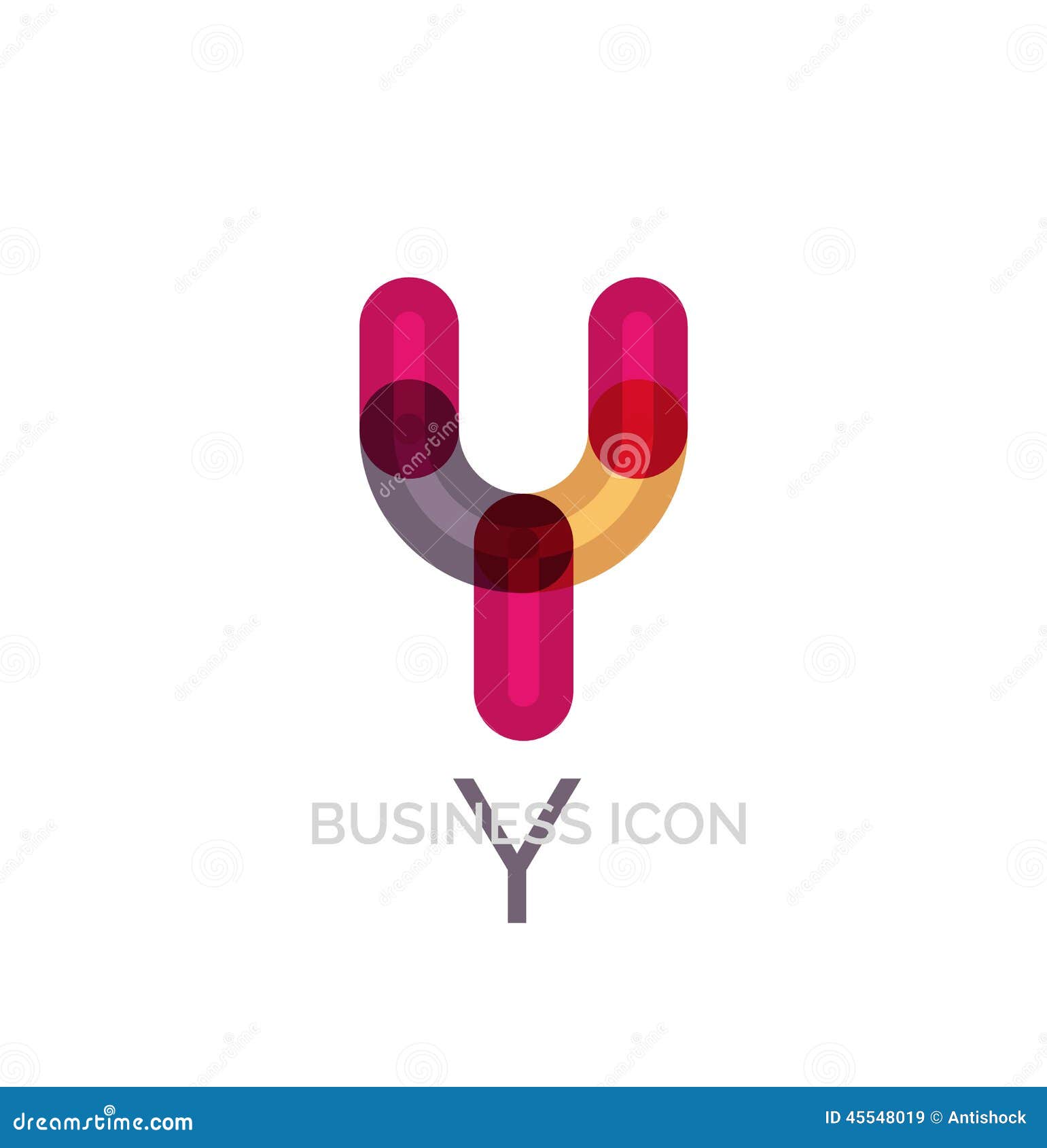 Minimal Line Font Design, Letter Y Stock Vector - Illustration of serif ...