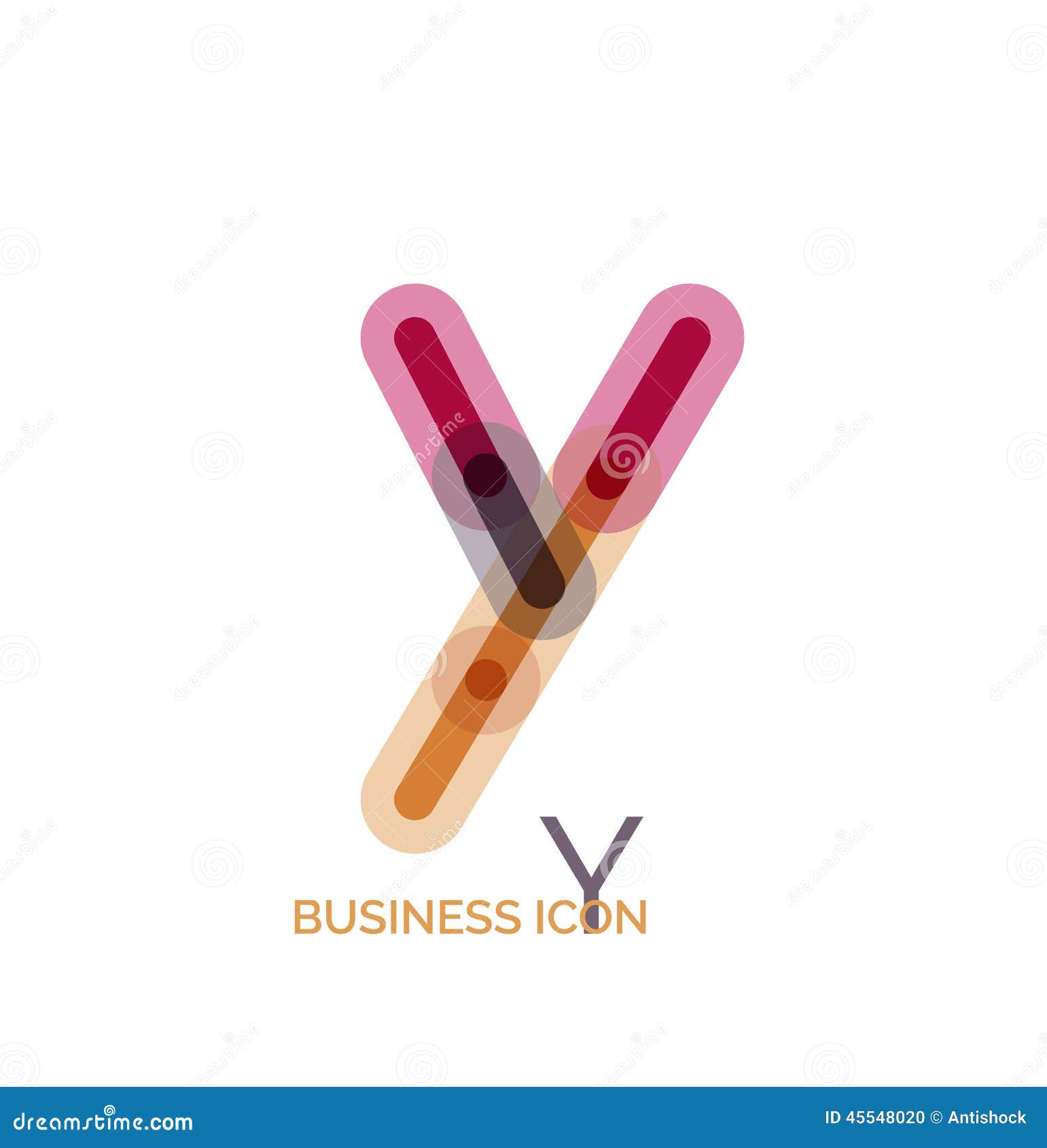 Minimal Line Font Design, Letter Y Stock Vector - Illustration of ...