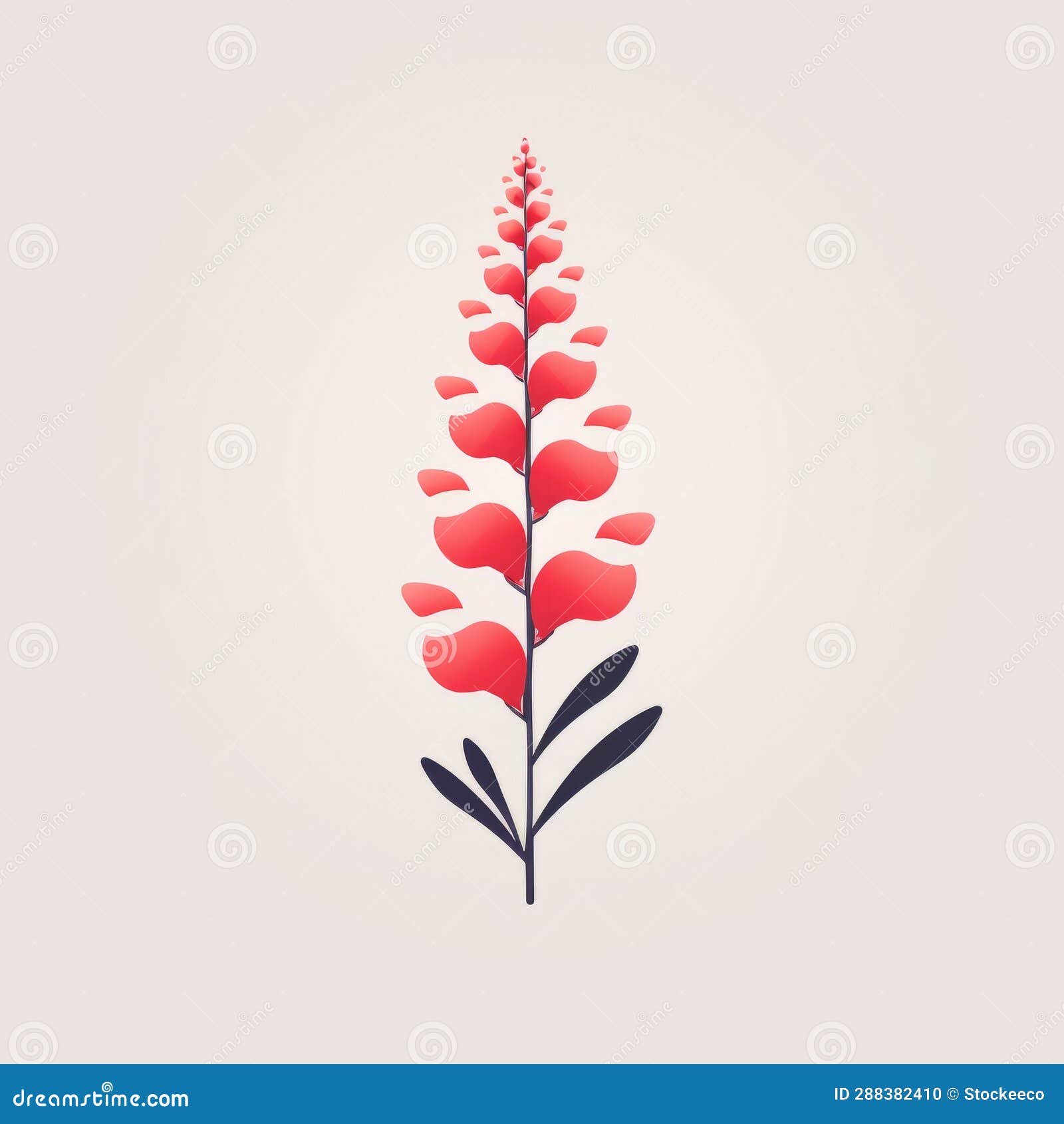 Minimal Line Logo of Snapdragon - Vector Graphic Design Иллюстрация ...