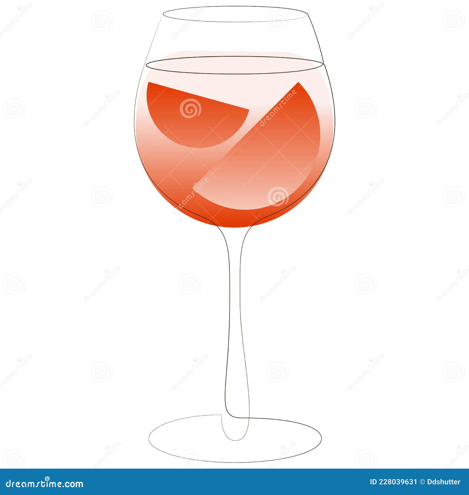 Minimal Line Vector Illustration Of An Aperol Spritz Glass. Line ...