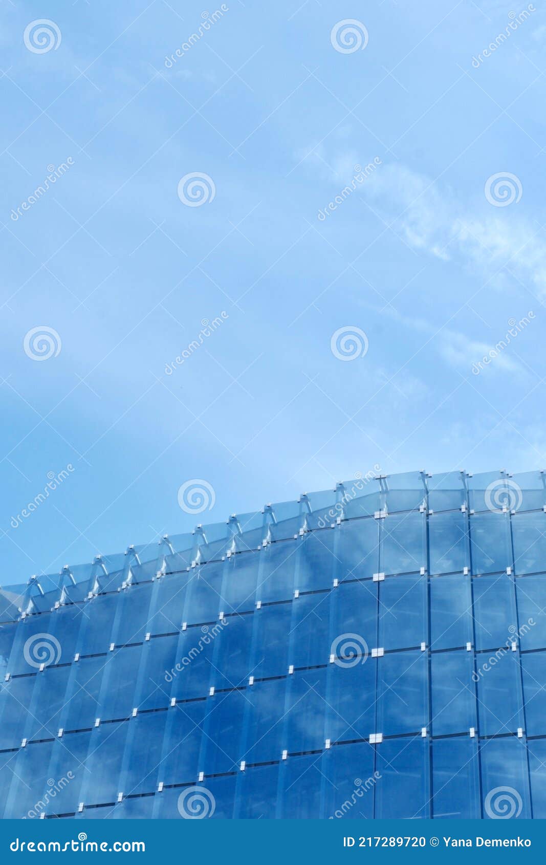 Minimal Lines of Modern Glass Building, Madrid, Spain Stock Photo ...