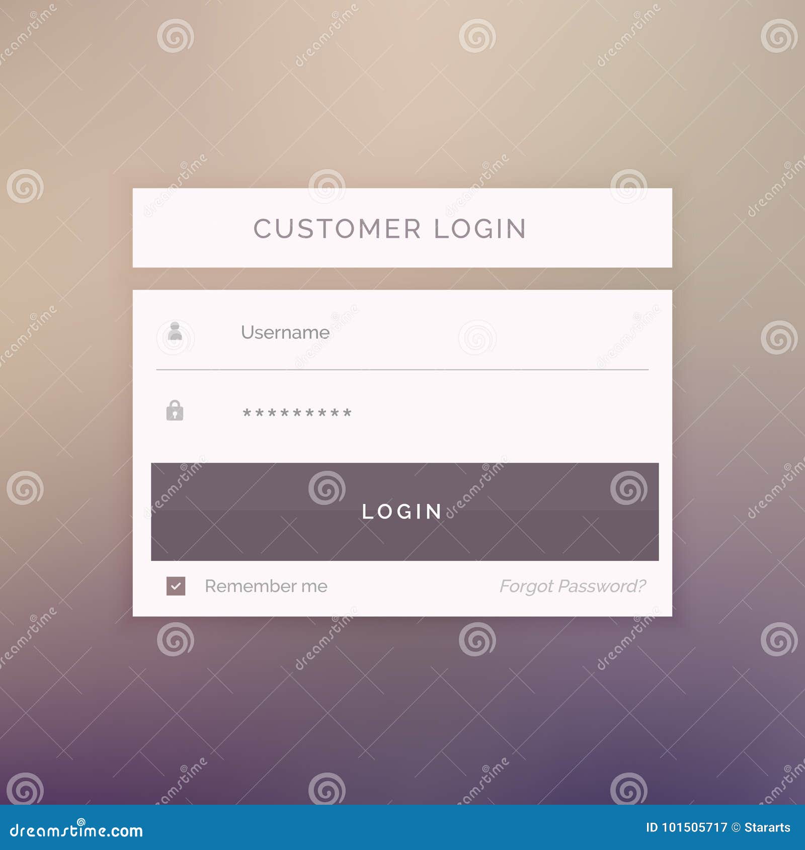 Minimal Login Form Template Design for Website and Applications Stock ... Minimal Login Form Template Design for Website and Applications Stock ...