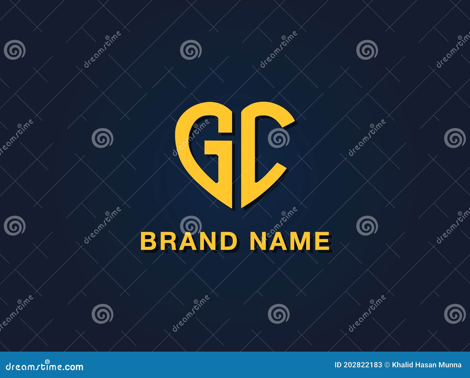 Minimal Love Initial Letter GC Logo Stock Vector - Illustration of sign ...