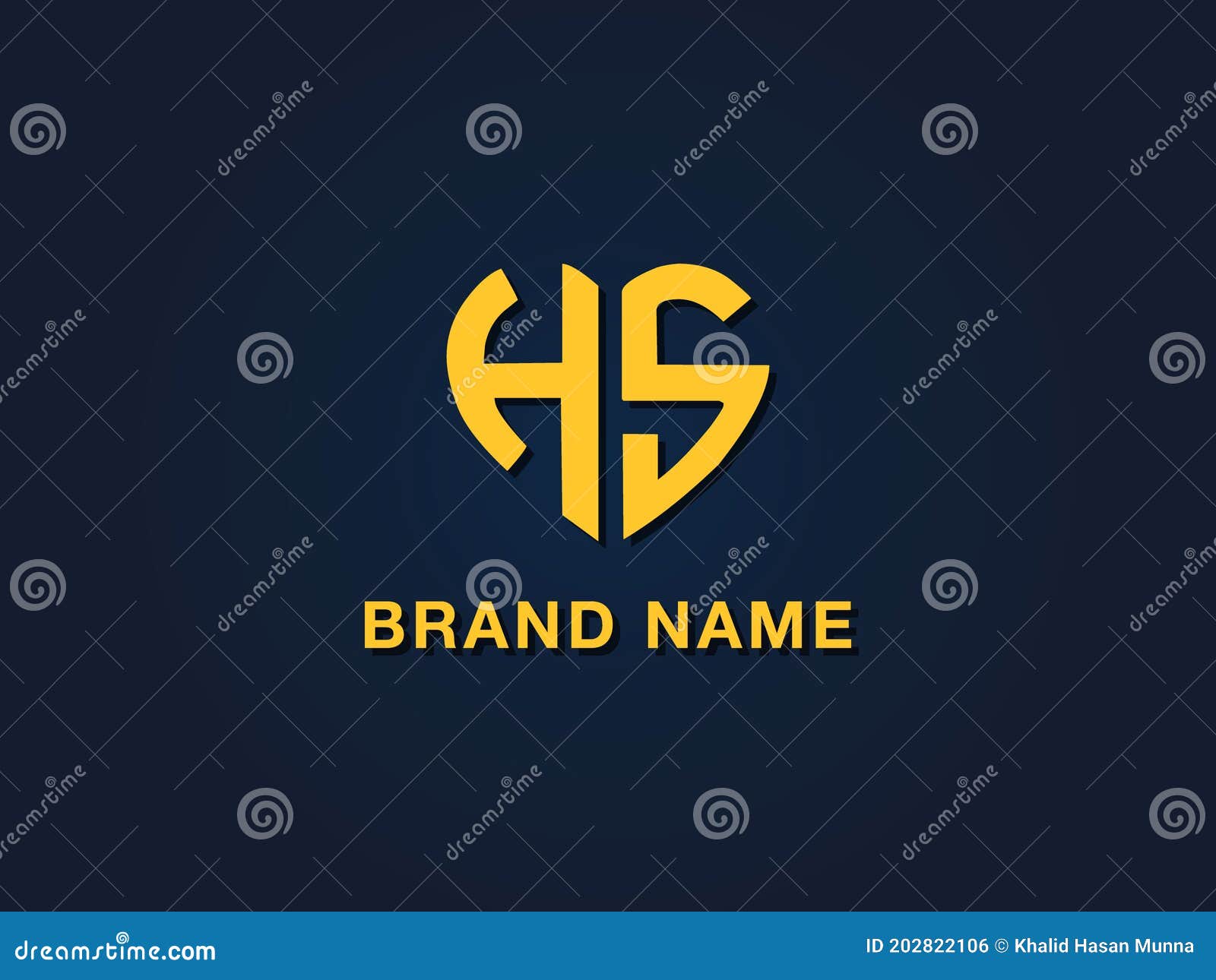 Minimal Love Initial Letter HS Logo Stock Vector - Illustration of ...