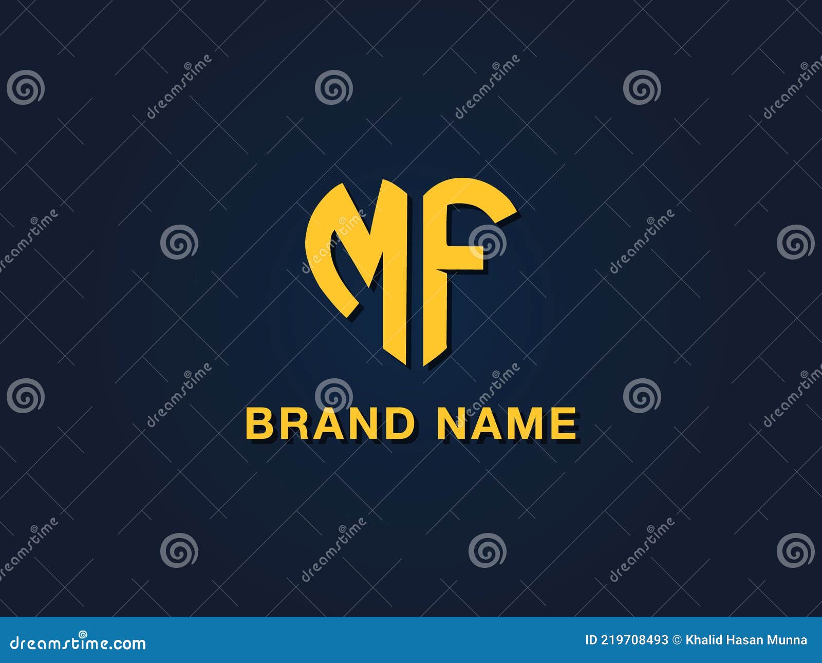 Minimal Love Initial Letter MF Logo Stock Vector - Illustration of ...